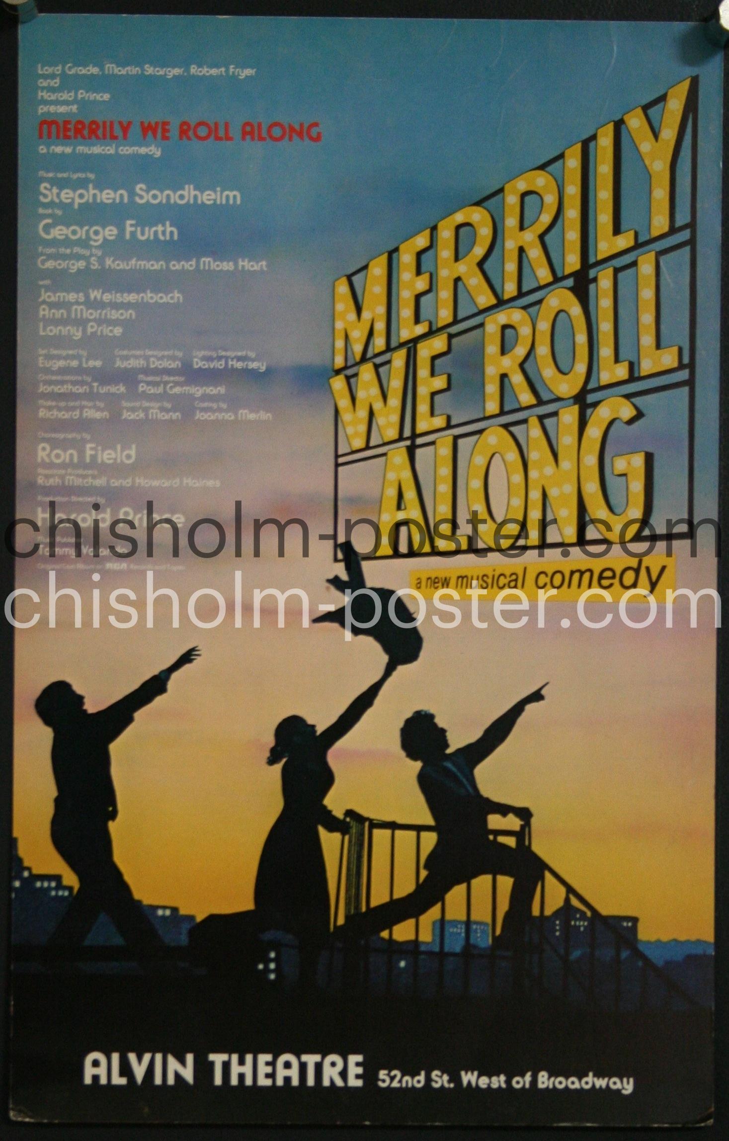 Merrily We Roll Along - Window Card | Original Vintage Poster ...