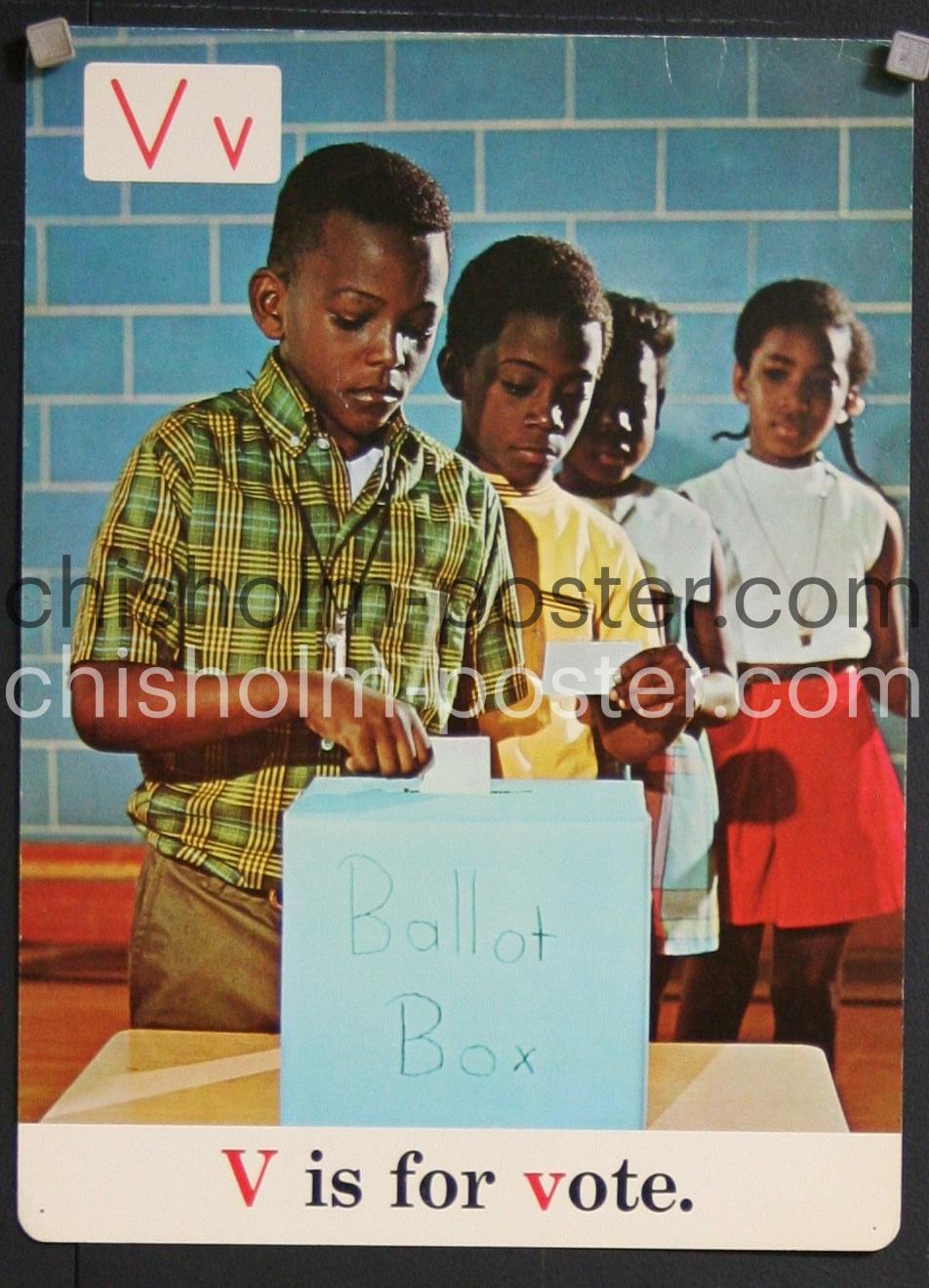 V is for vote | Original Vintage Poster | Chisholm Larsson Gallery