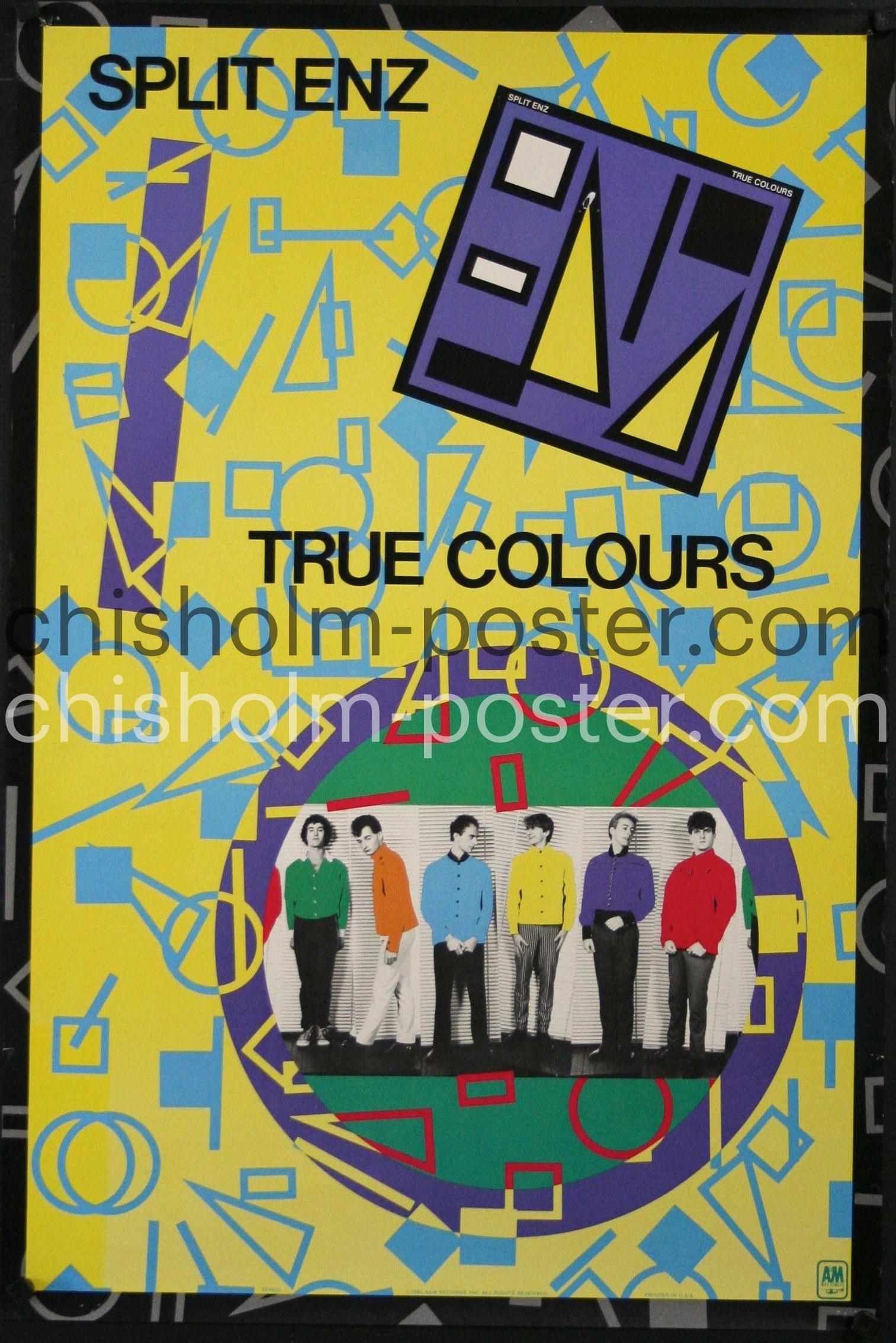 Split Enz - True Colours | Original Vintage Poster | Chisholm Larsson Gallery
