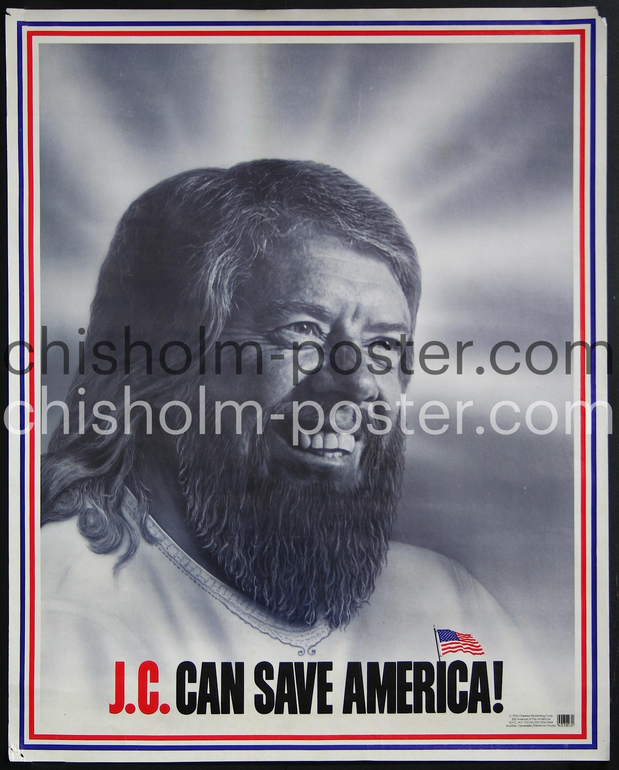 J.C. Can Save America - Jimmy Carter as Jesus | Original Vintage Poster ...