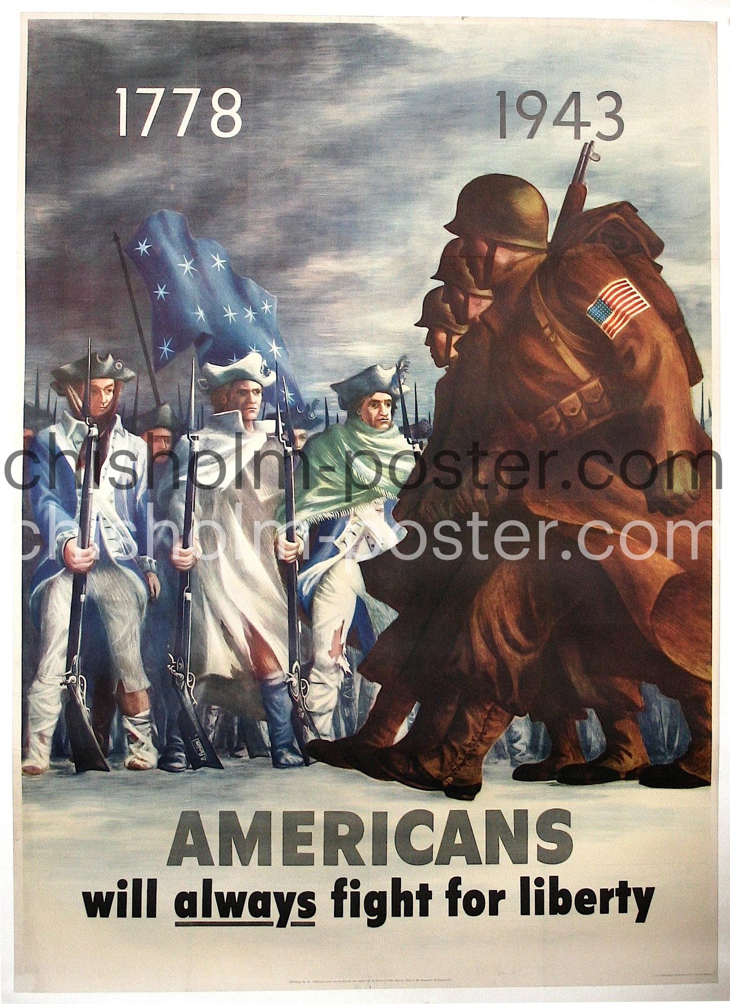 1778-1943 Americans Will Always Fight for Liberty (Larger Size ...
