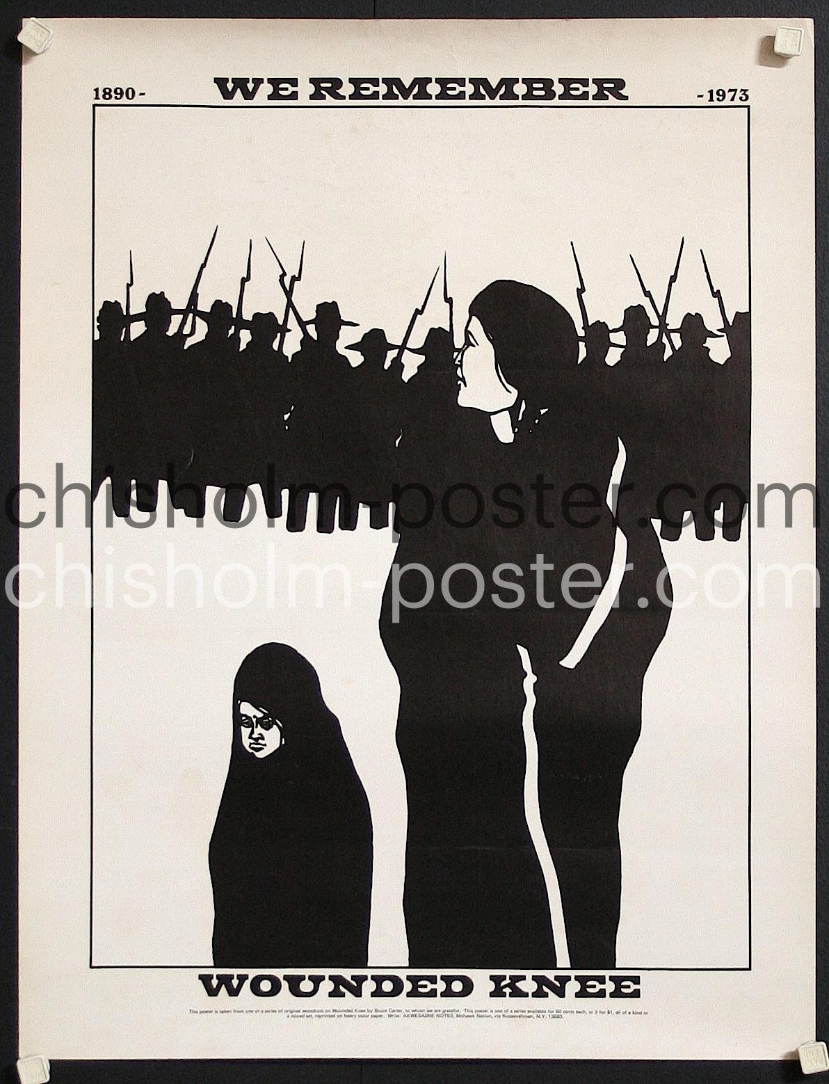 We Remember Wounded Knee 1890-1973 | Original Vintage Poster | Chisholm ...