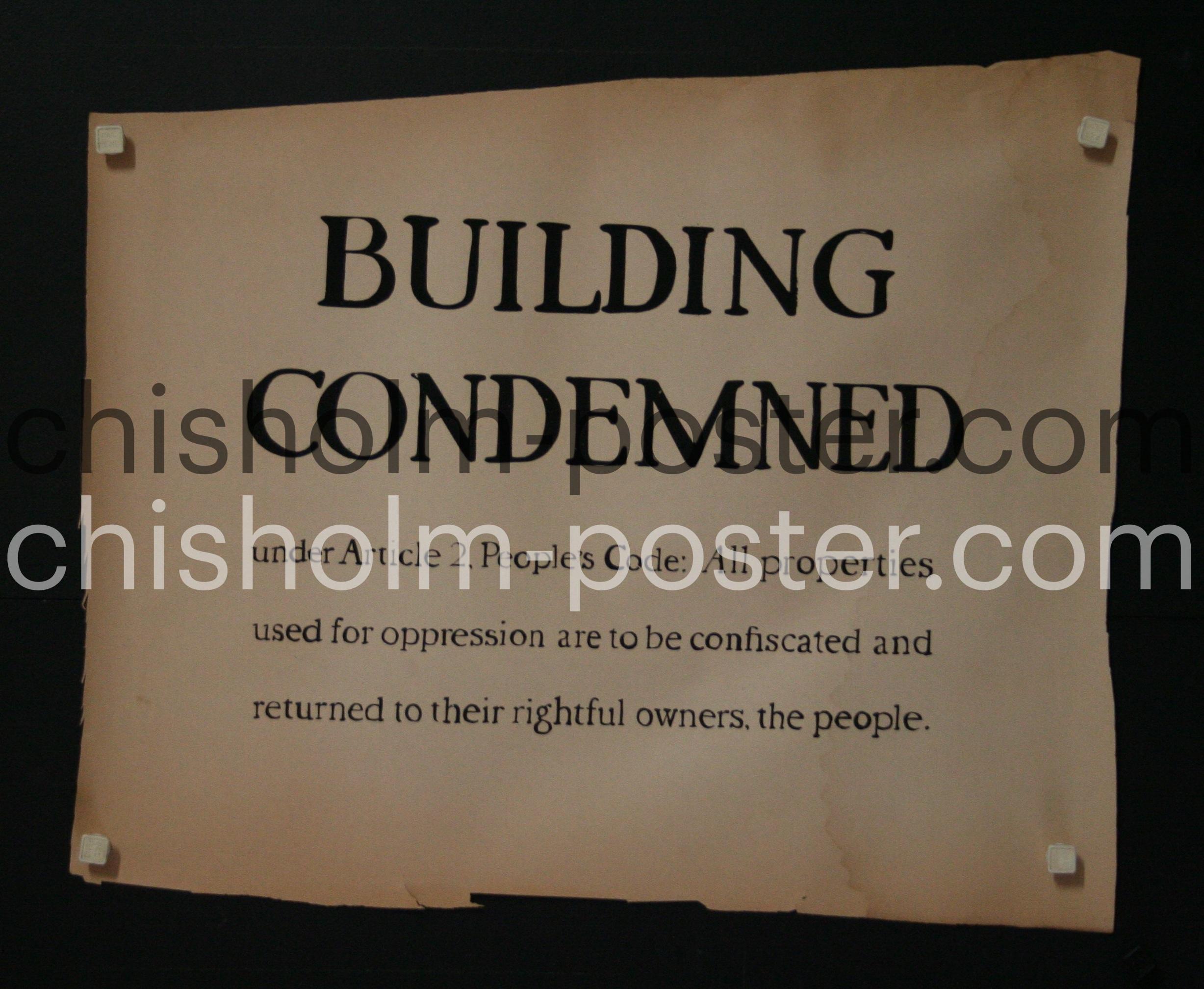 Building Condemned | Original Vintage Poster | Chisholm Larsson Gallery