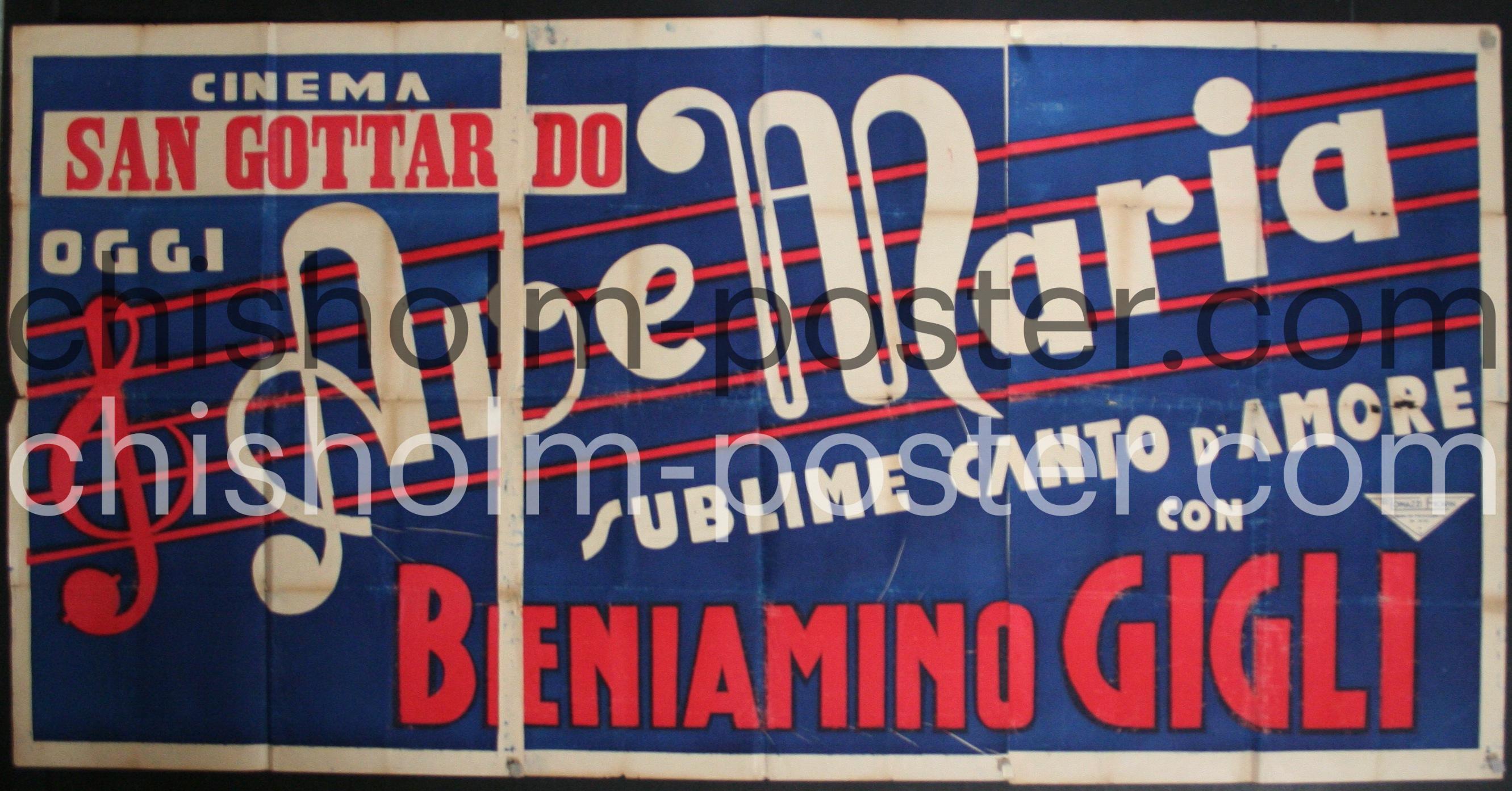 Ave Maria con Beniamino Gigli | Original Vintage Poster | Chisholm ...