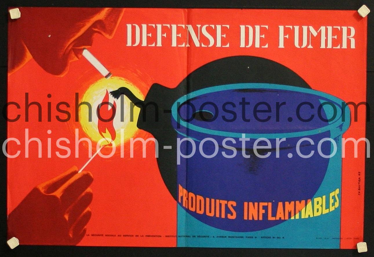 Defense de Fumer (1) | Original Vintage Poster | Chisholm Larsson Gallery