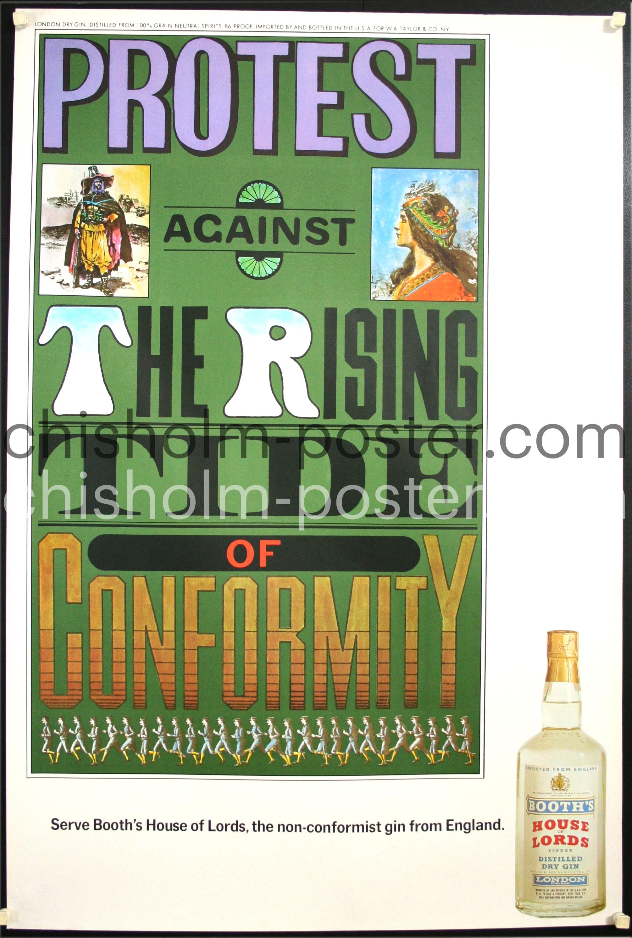 Protest Against the Rising Tide of Conformity - Booth's Gin | Original ...