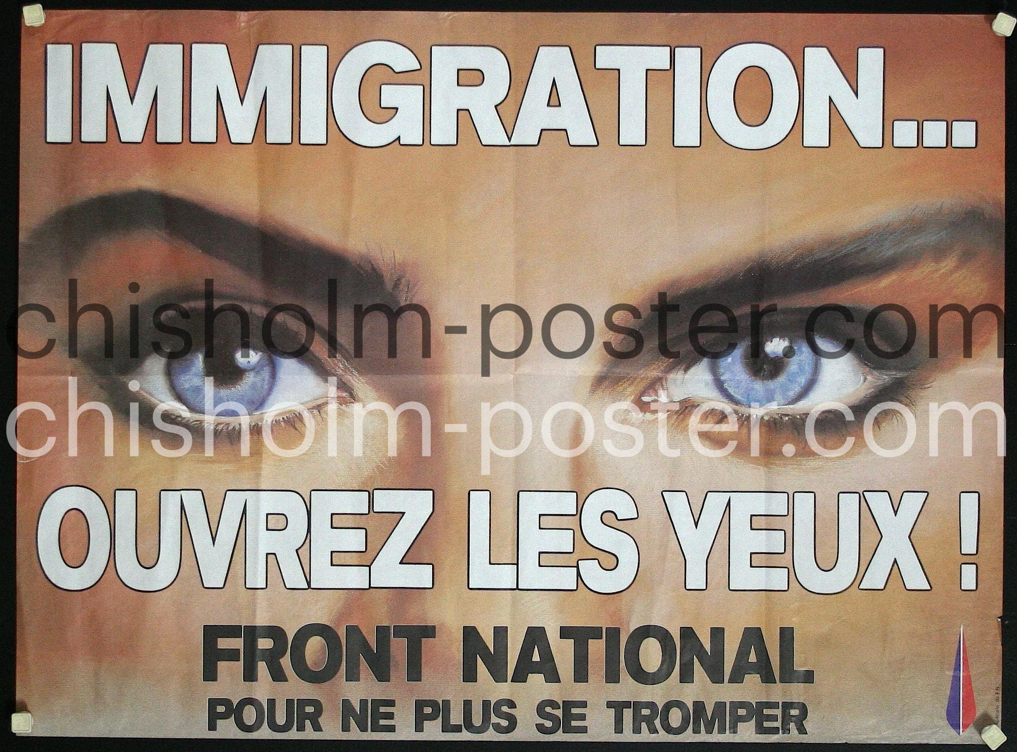 Immigration... Ouvrez les Yeux! | Original Vintage Poster | Chisholm Larsson Gallery