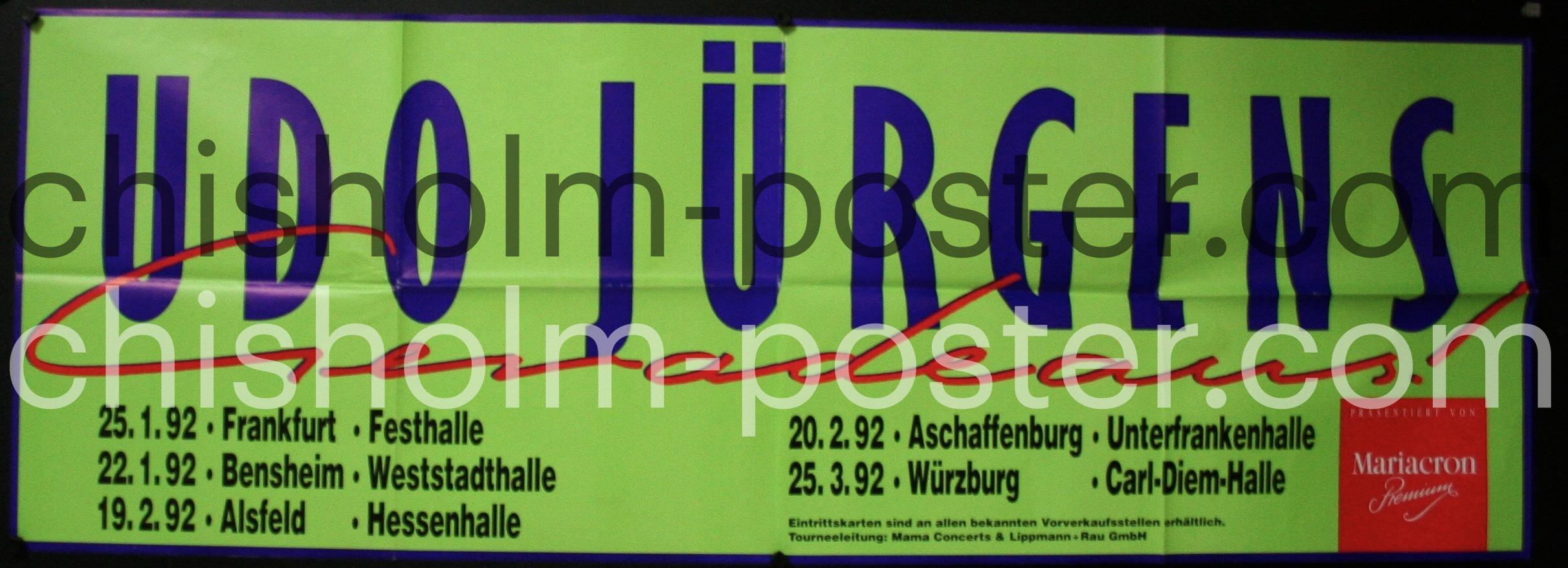 Udo Jurgens | Original Vintage Poster | Chisholm Larsson Gallery