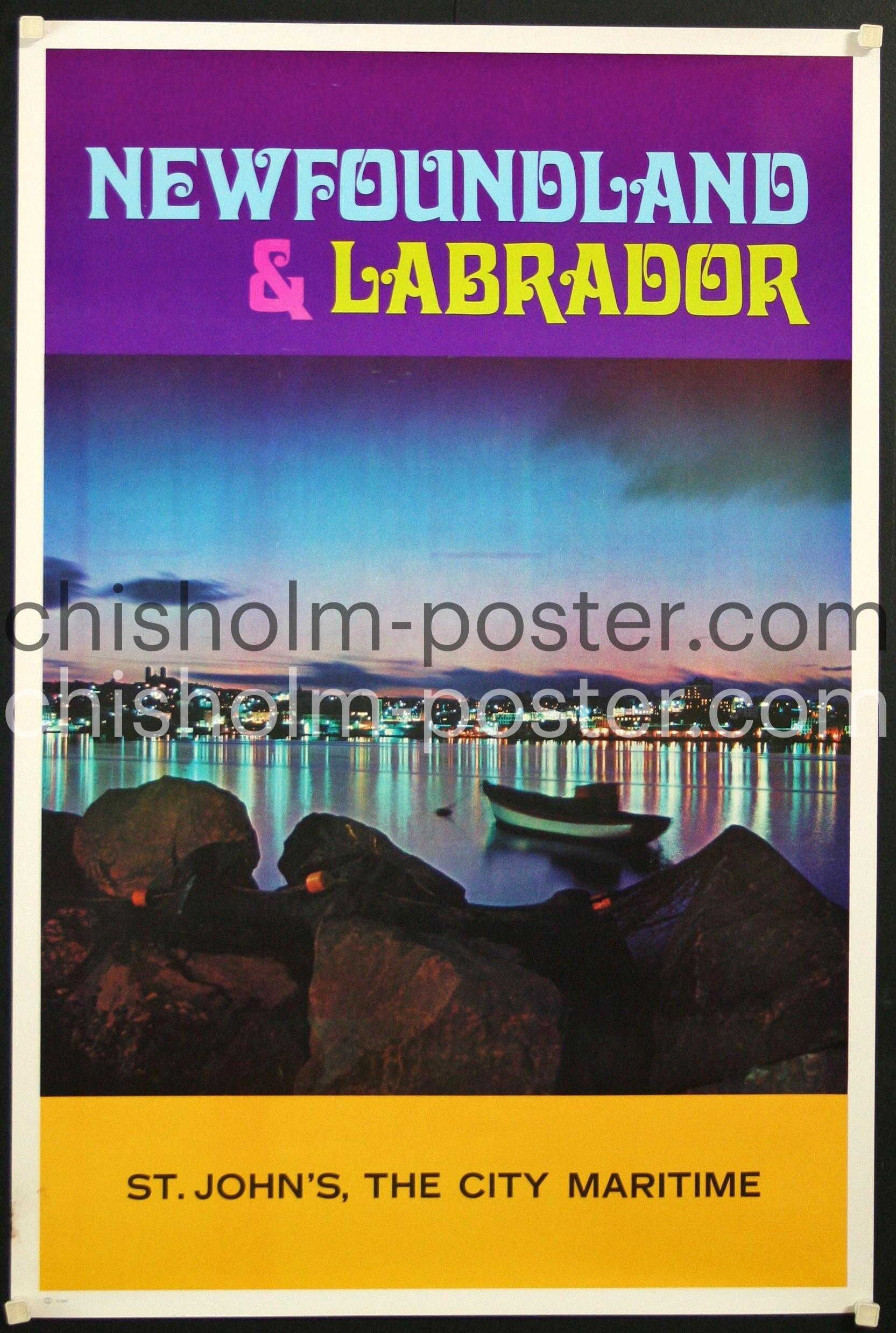 Newfoundland & Labrador - St. John's, The City Maritime | Original Vintage Poster | Chisholm ...