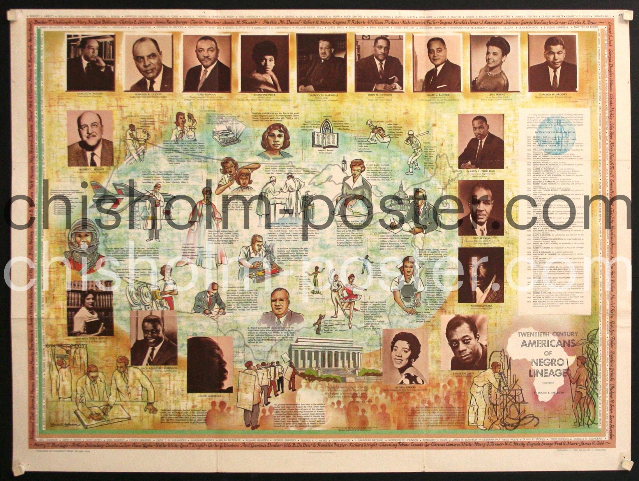 Twentieth Century Americans of Negro Lineage | Original Vintage Poster ...