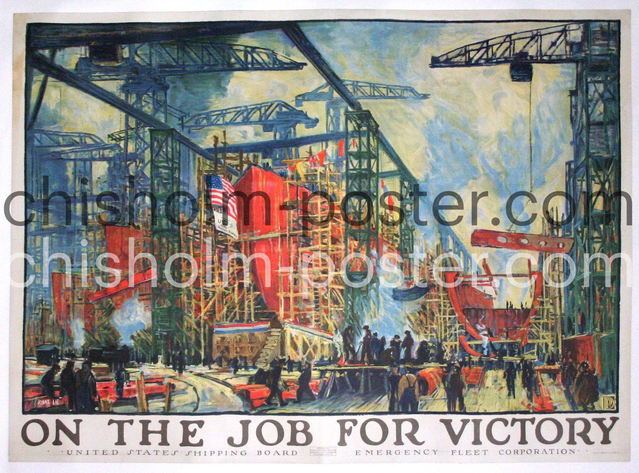 On the Job for Victory (large size) | Original Vintage Poster ...