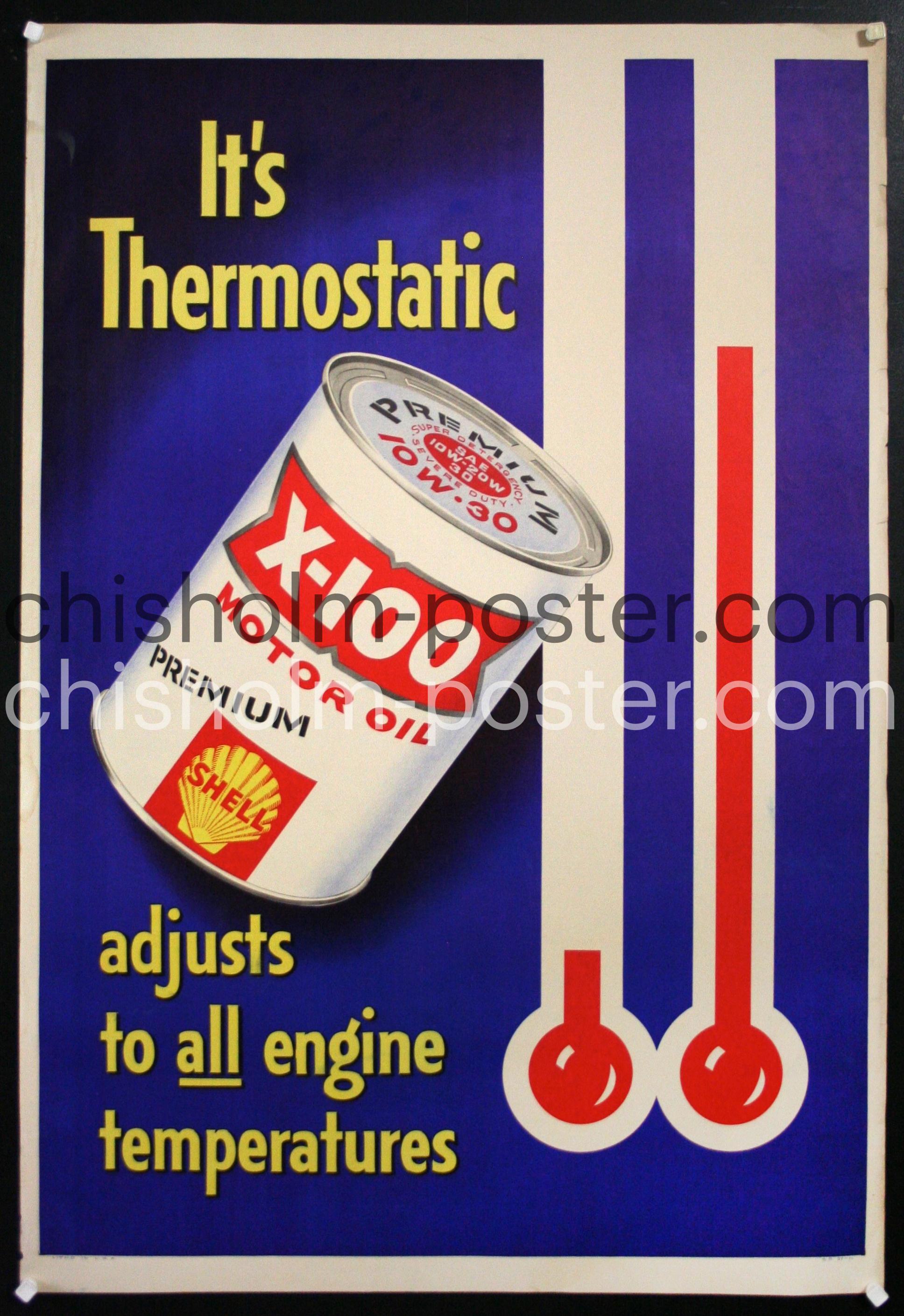 Shell X-100 Motor Oil | Original Vintage Poster | Chisholm Larsson Gallery