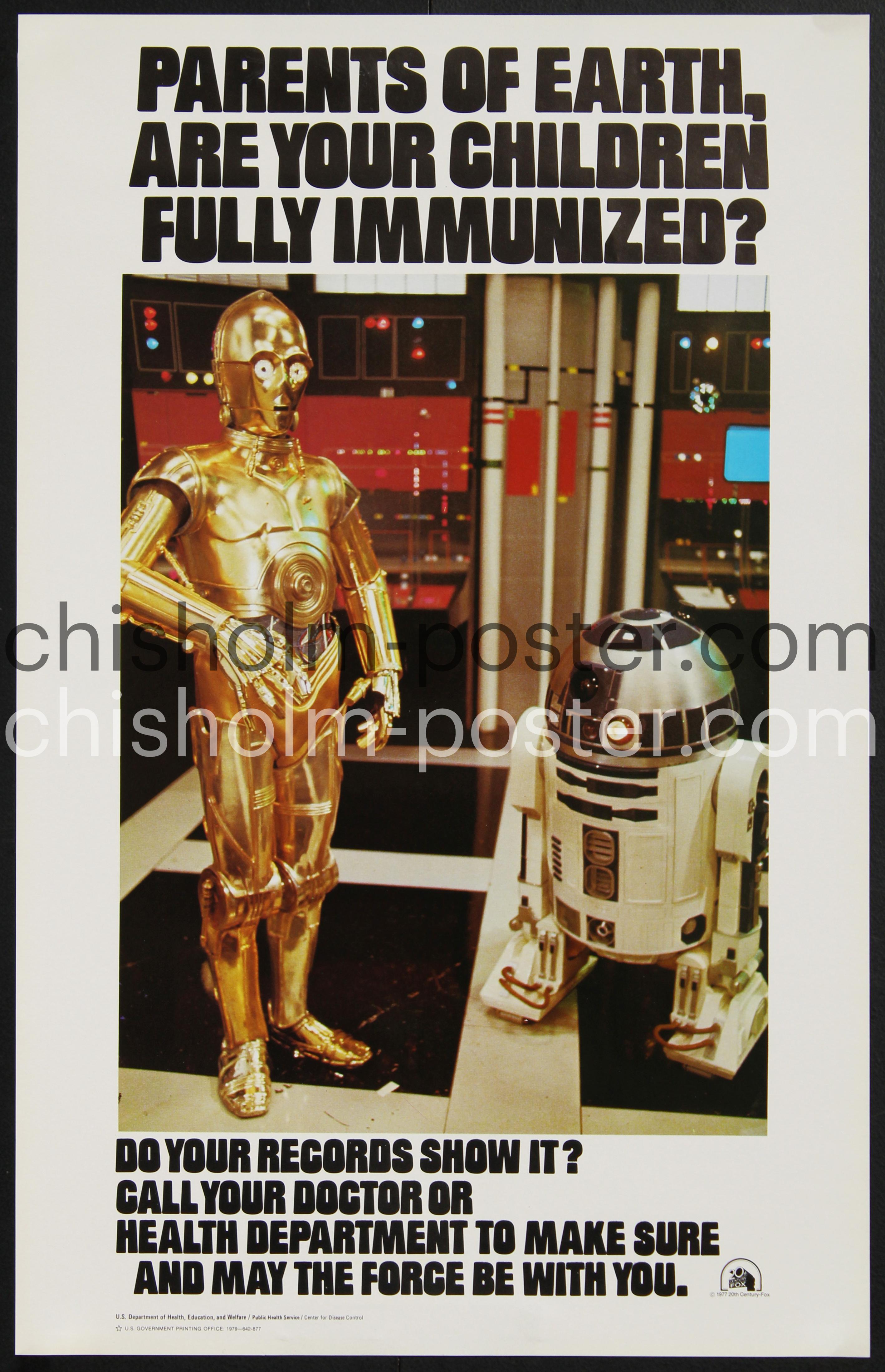 Parents of Earth, Are Your Children Fully Immunized? Star Wars | Original Vintage Poster ...