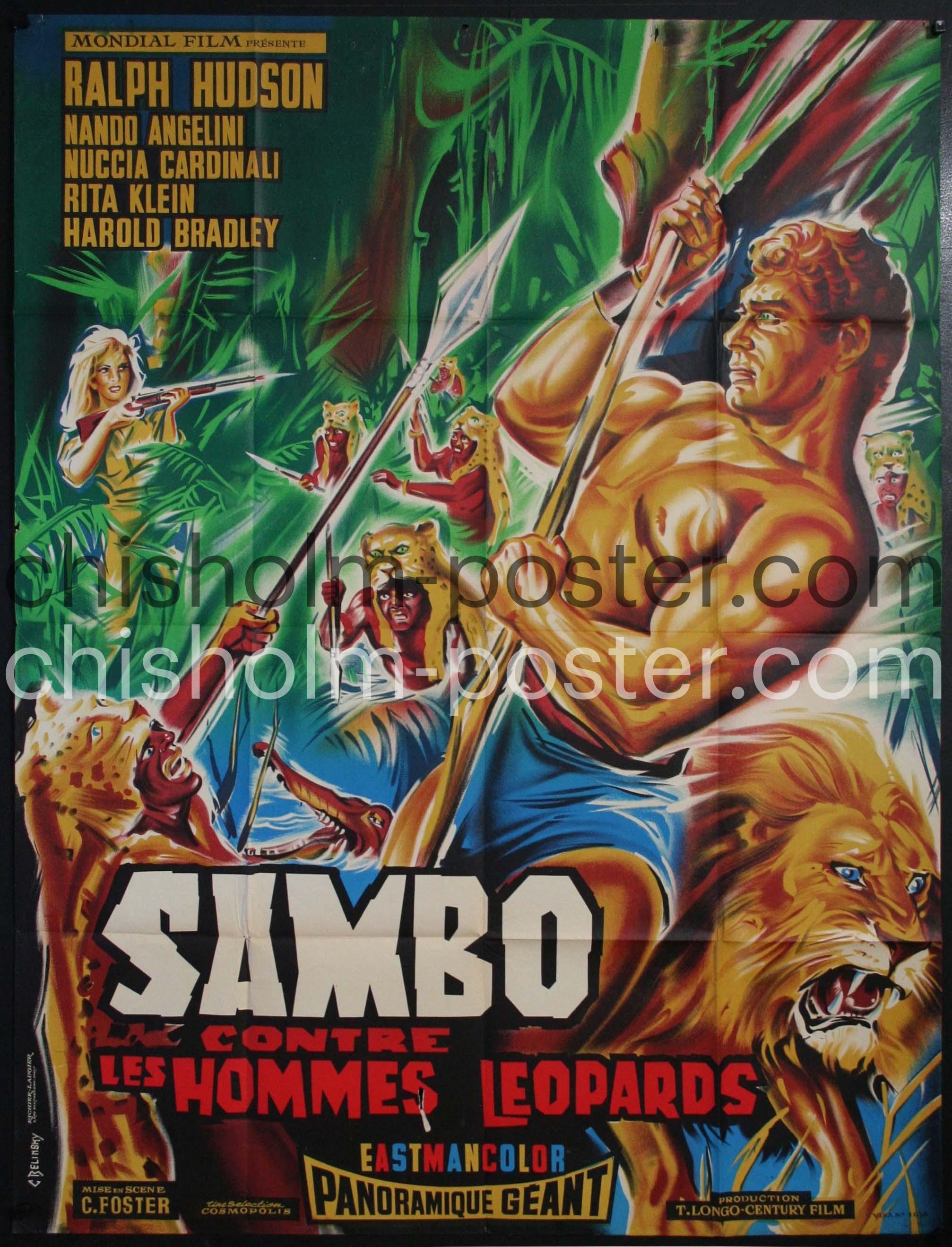 Sambo contre les Hommes Leopards | Original Vintage Poster | Chisholm ...