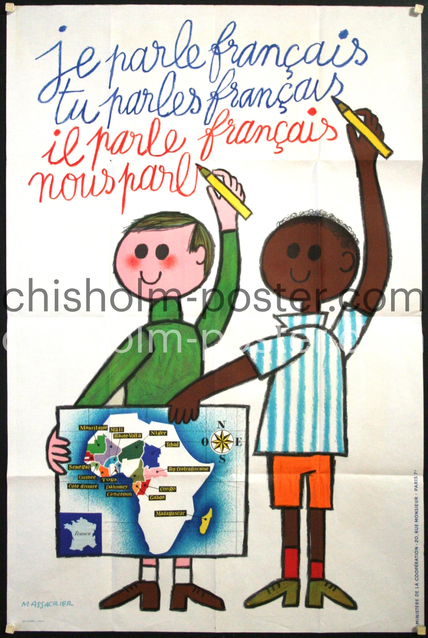 Je parle Francais... | Original Vintage Poster | Chisholm Larsson Gallery