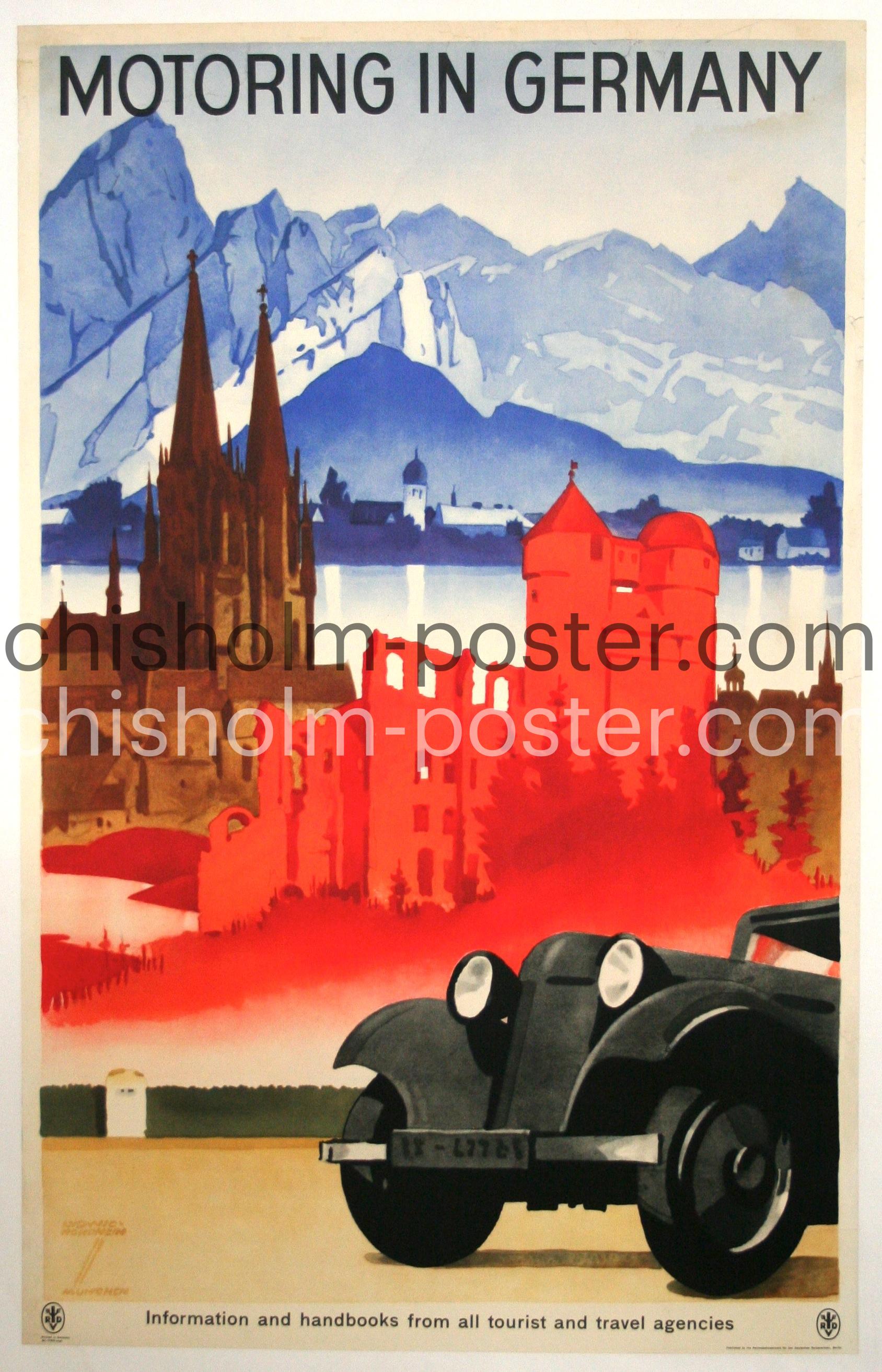 Motoring in Germany | Original Vintage Poster | Chisholm Larsson Gallery