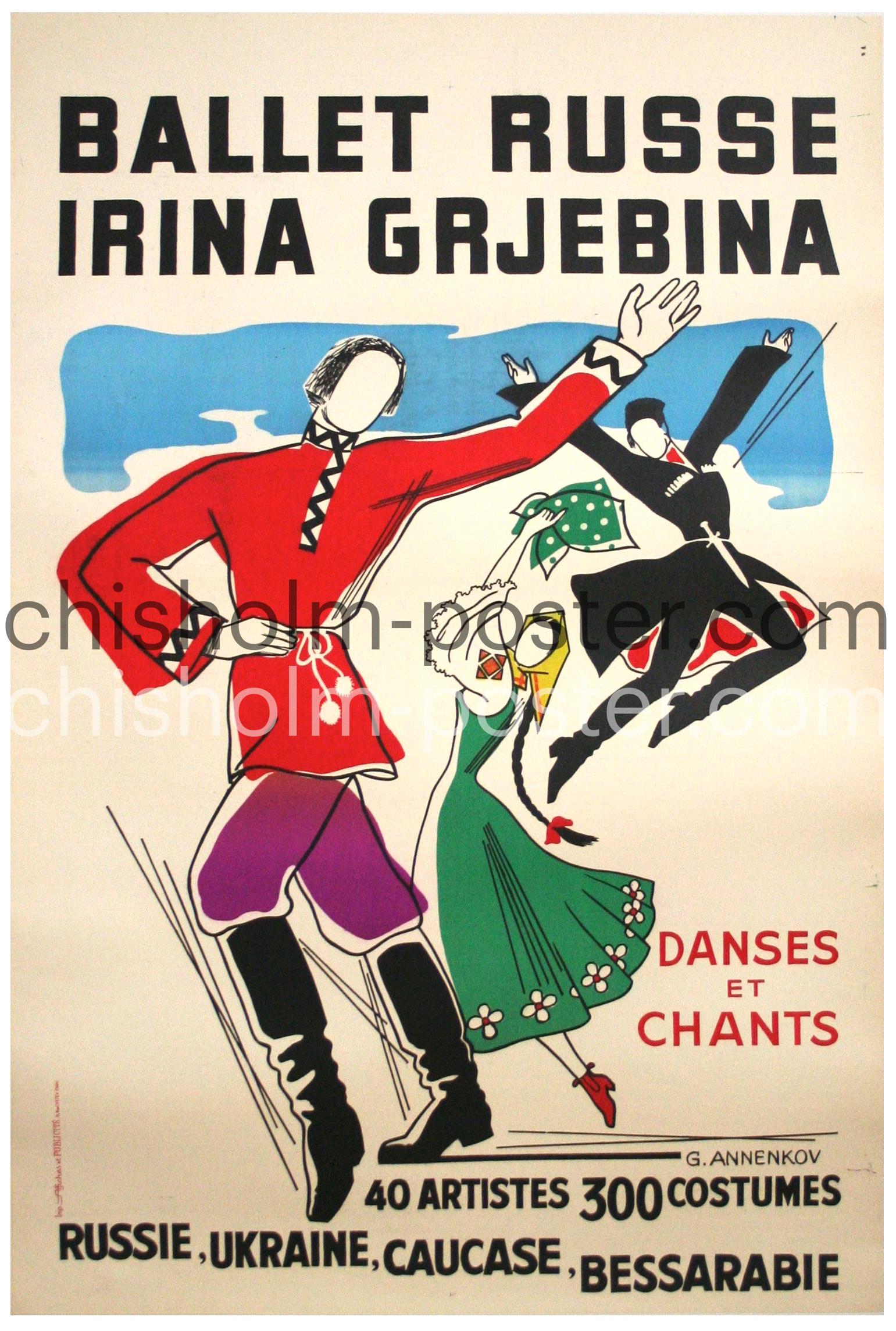 Ballet Russe - Irina Grjebina | Original Vintage Poster | Chisholm ...