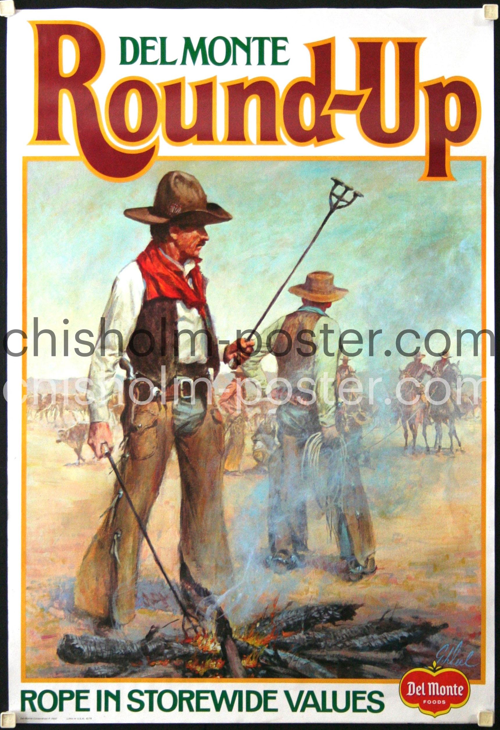 Del Monte Round-Up, Rope in Storewide Values | Original Vintage Poster ...