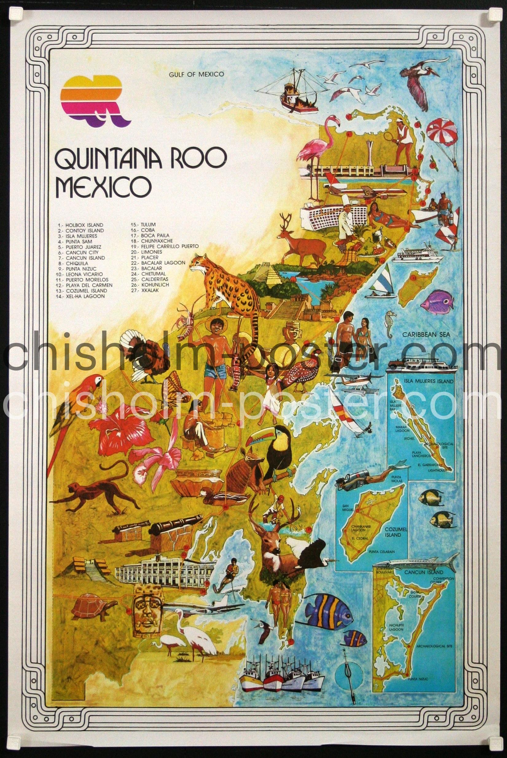 Quintana Roo, Mexico | Original Vintage Poster | Chisholm Larsson Gallery