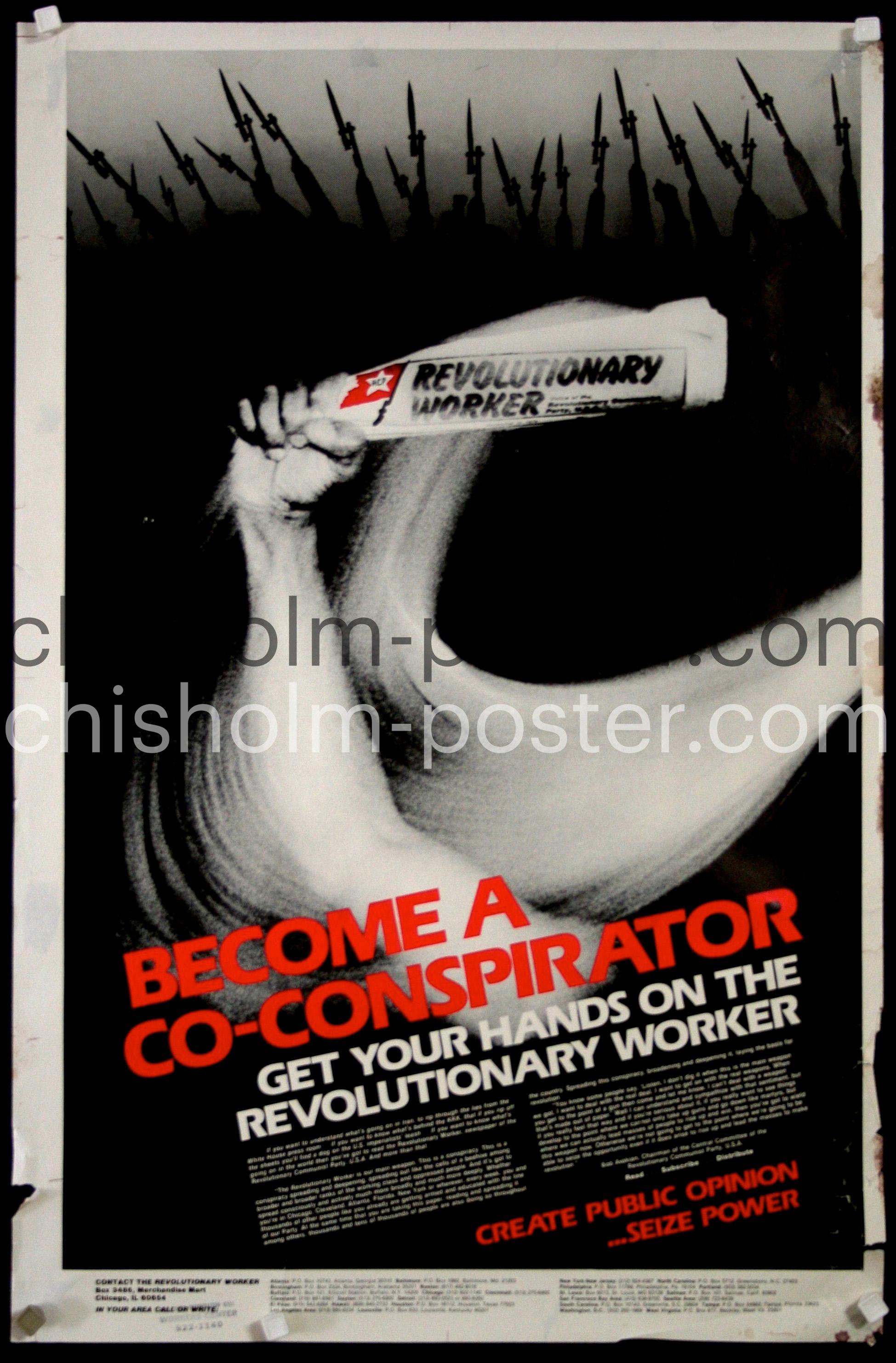 Revolutionary Worker - Become a Co-Conspirator | Original Vintage ...