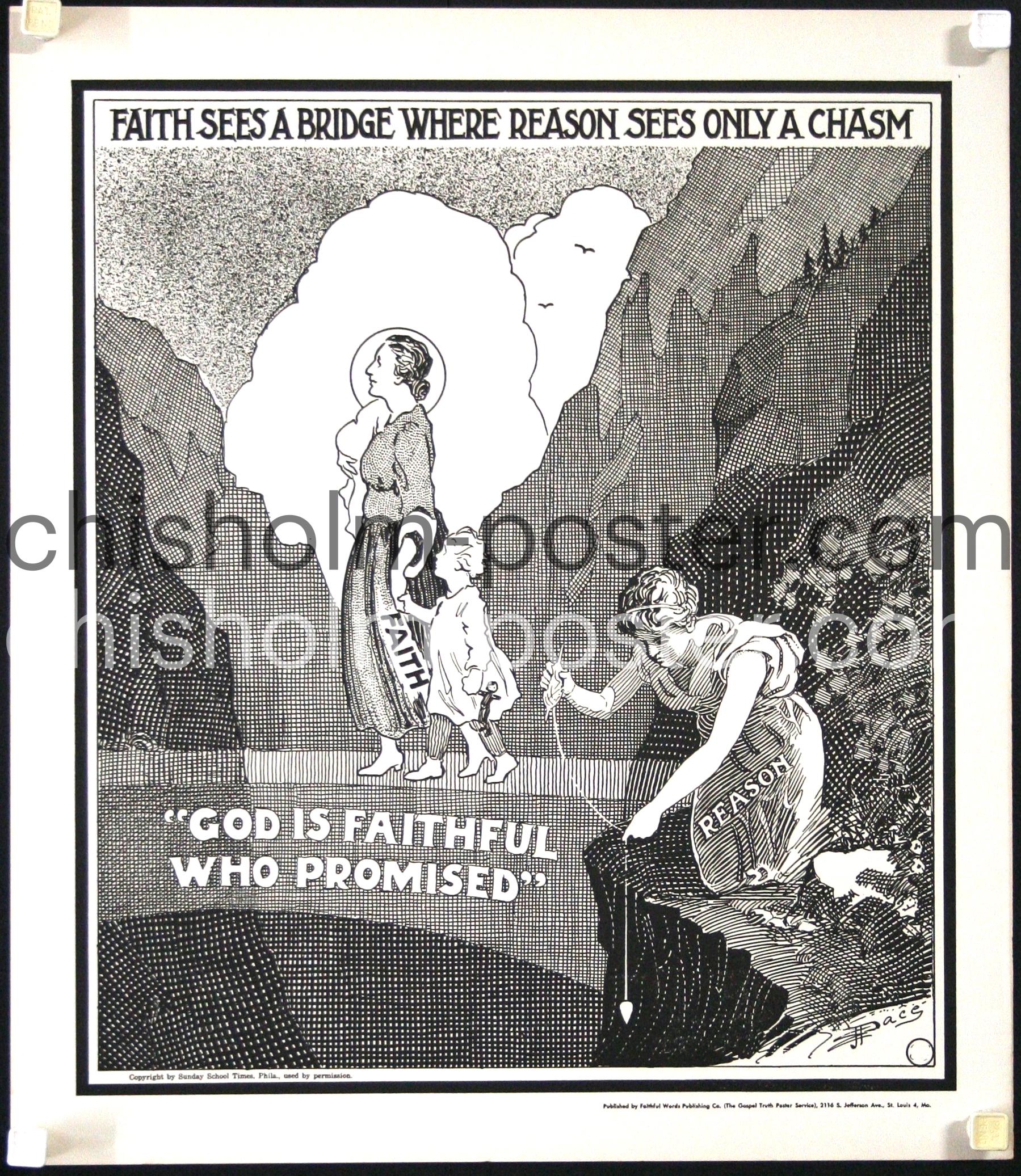 Faith Sees a Bridge Where Reason Sees Only a Chasm - Christian Cartoon ...