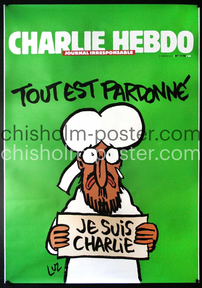 Charlie Hebdo, Je Suis Charlie - Bus Shelter Poster (LARGE - RARE ...