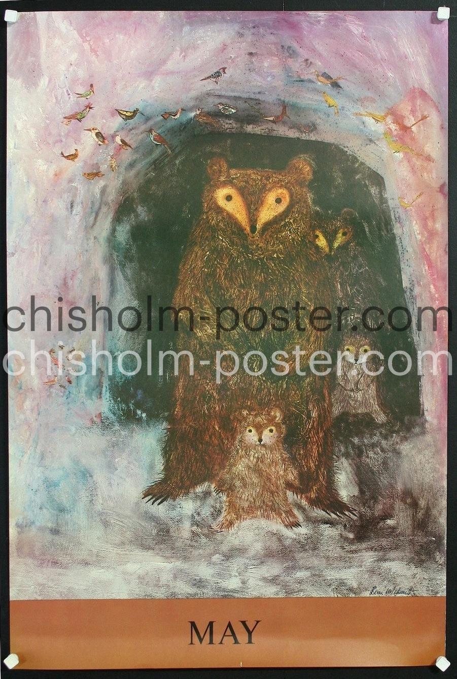 May by Brian Wildsmith - Bears - Calendar | Original Vintage Poster ...