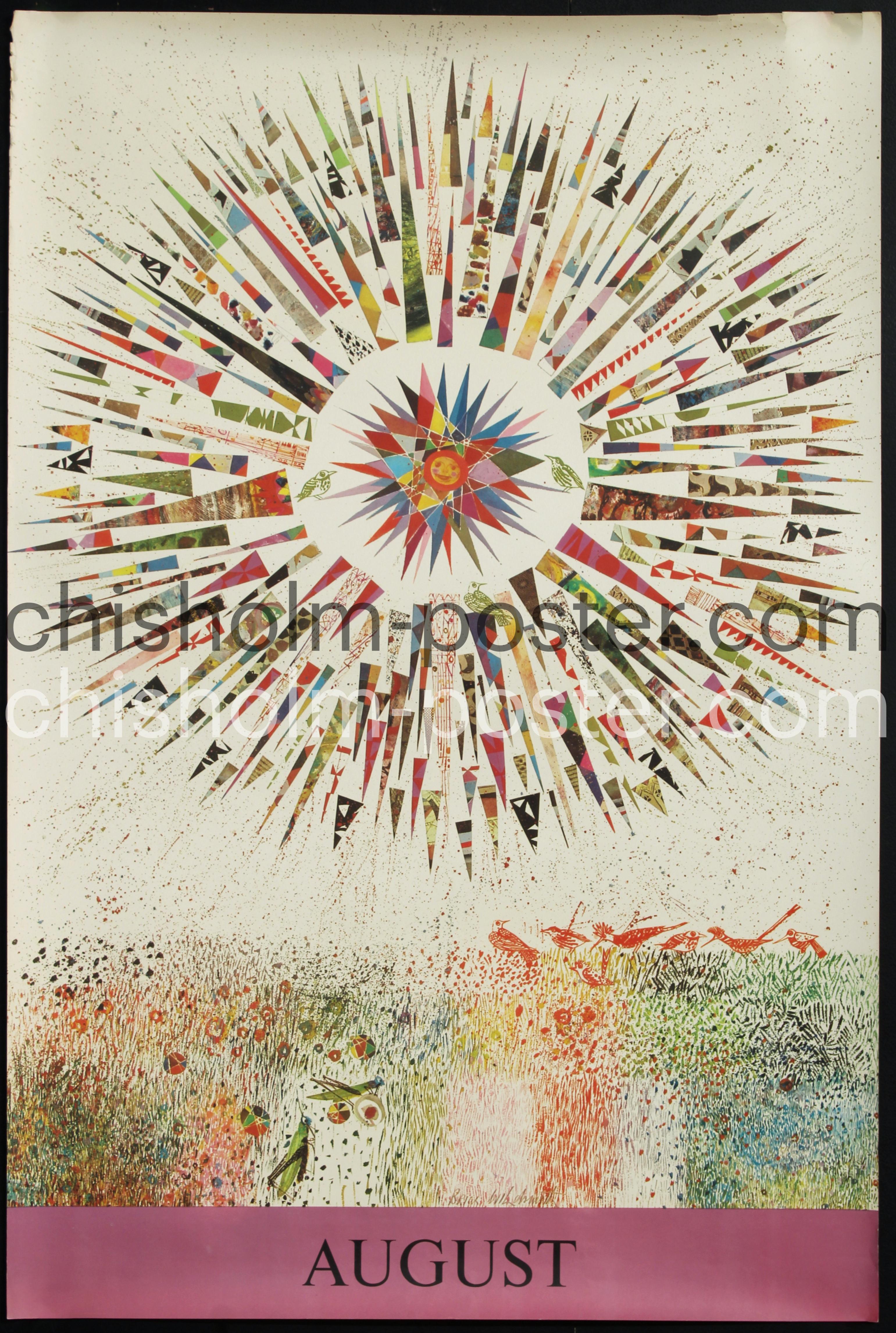 August by Brian Wildsmith - Star and birds - Calendar | Original ...