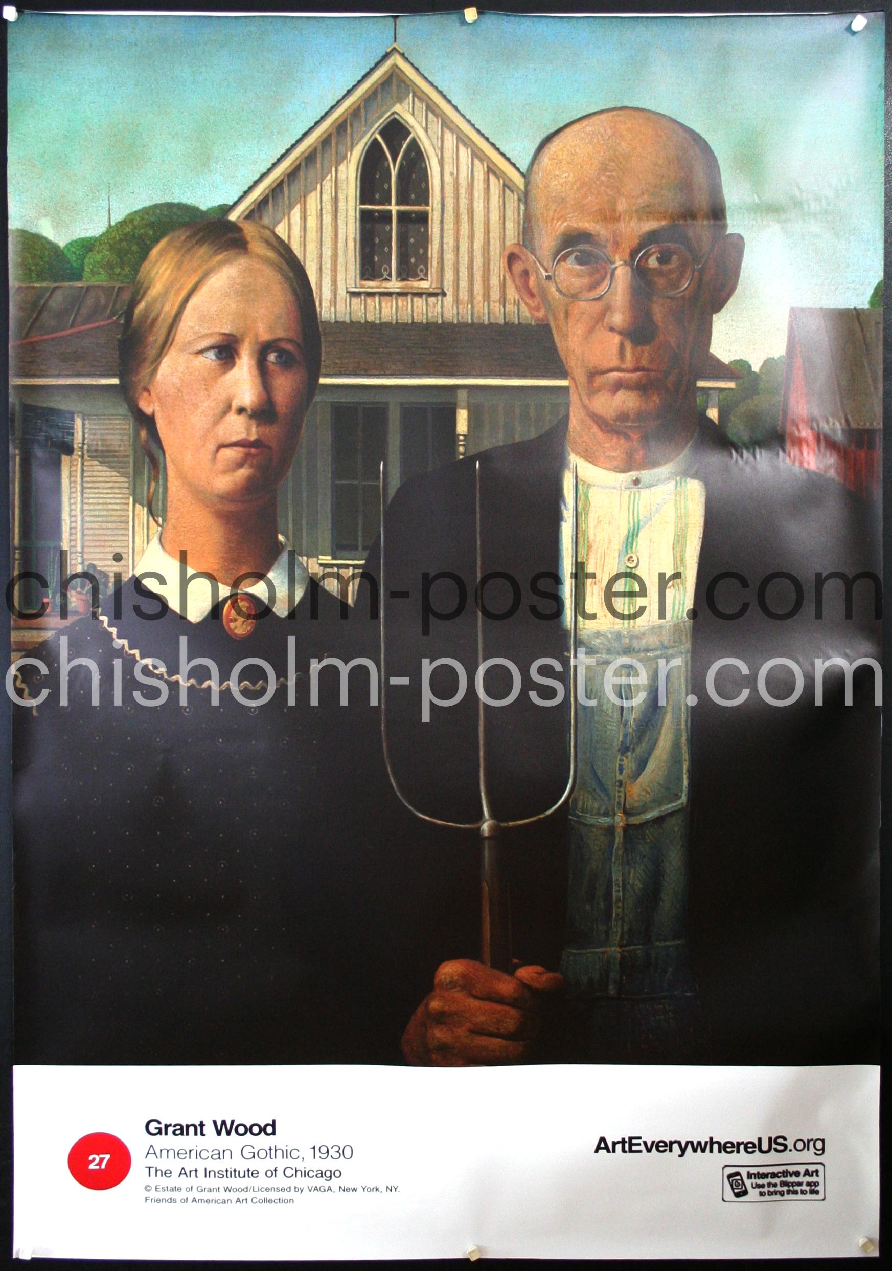 Grant Wood, Art Everywhere US | Original Vintage Poster | Chisholm ...