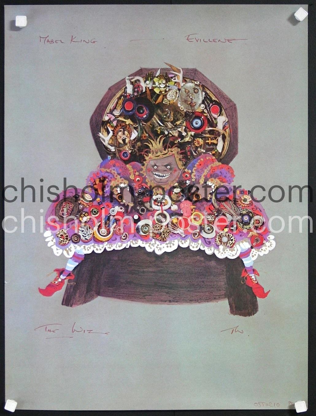 The Wiz - Mabel King as Evillene - Costume Illustration | Original ...