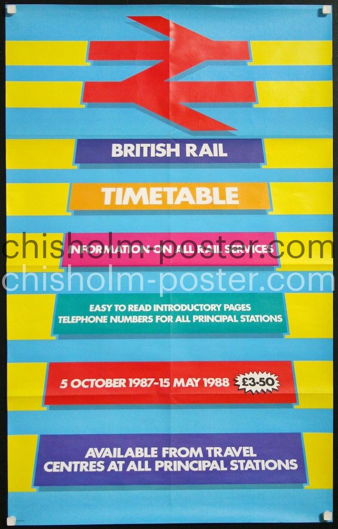 British Rail - Timetable | Original Vintage Poster | Chisholm Larsson ...