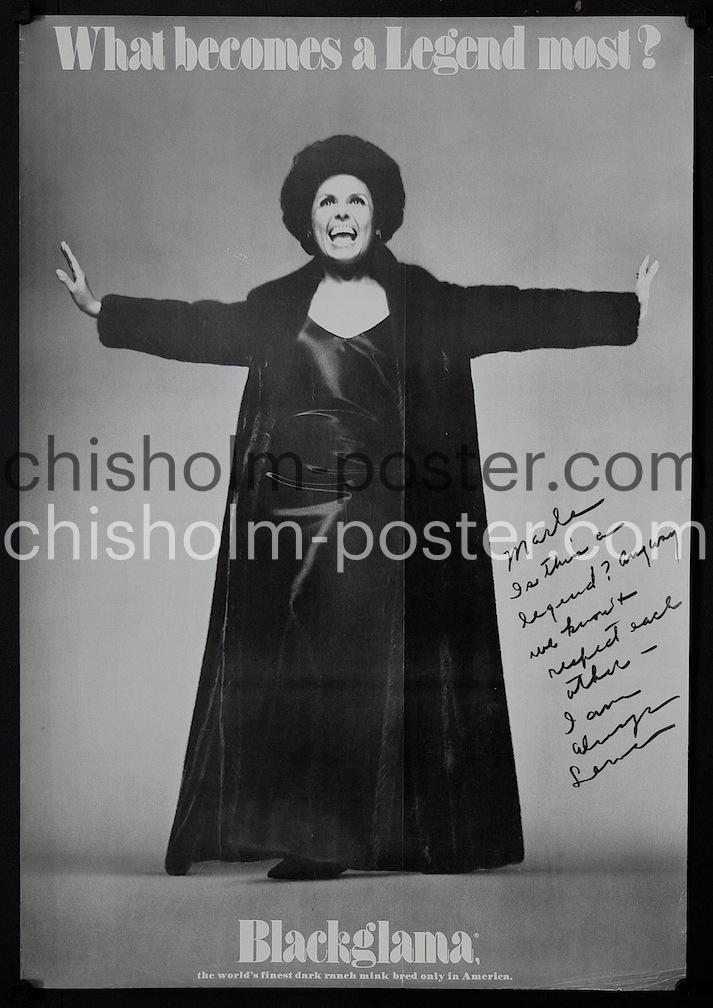 Blackglama - What Becomes a Legend most? - Lena Horne (2) - Signed and ...