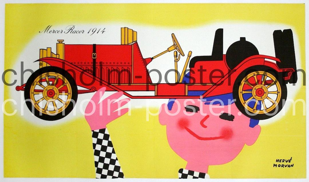 Mercer Racer 1914 | Original Vintage Poster | Chisholm Larsson Gallery