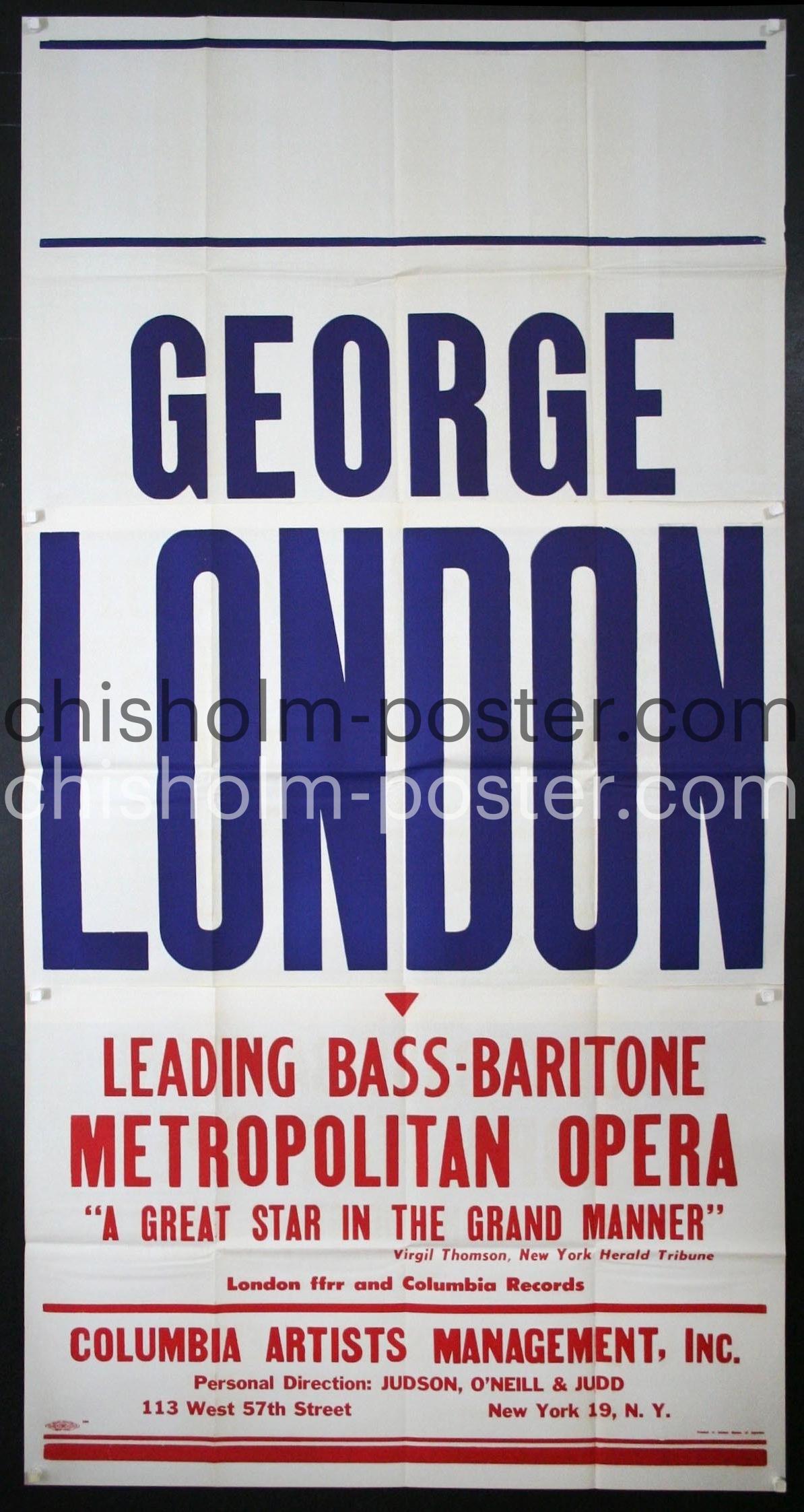 George London - Metropolitan Opera - Columbia Artists Management ...