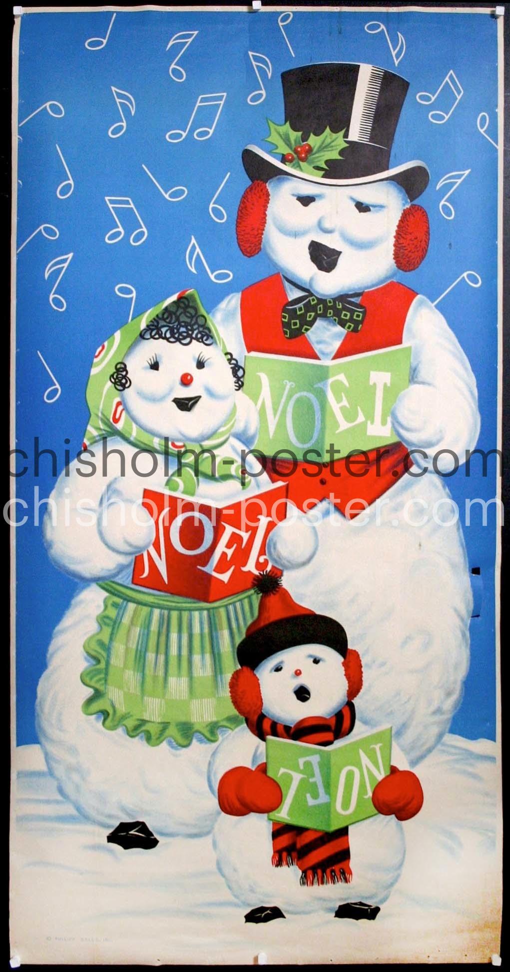 Noel (Caroling Snowmen) | Original Vintage Poster | Chisholm Larsson ...