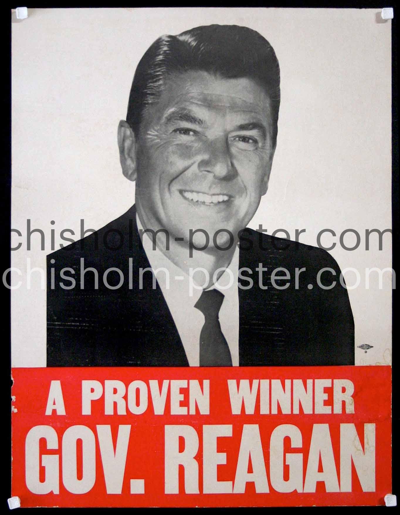 Governor Reagan - A Proven Winner | Original Vintage Poster | Chisholm ...