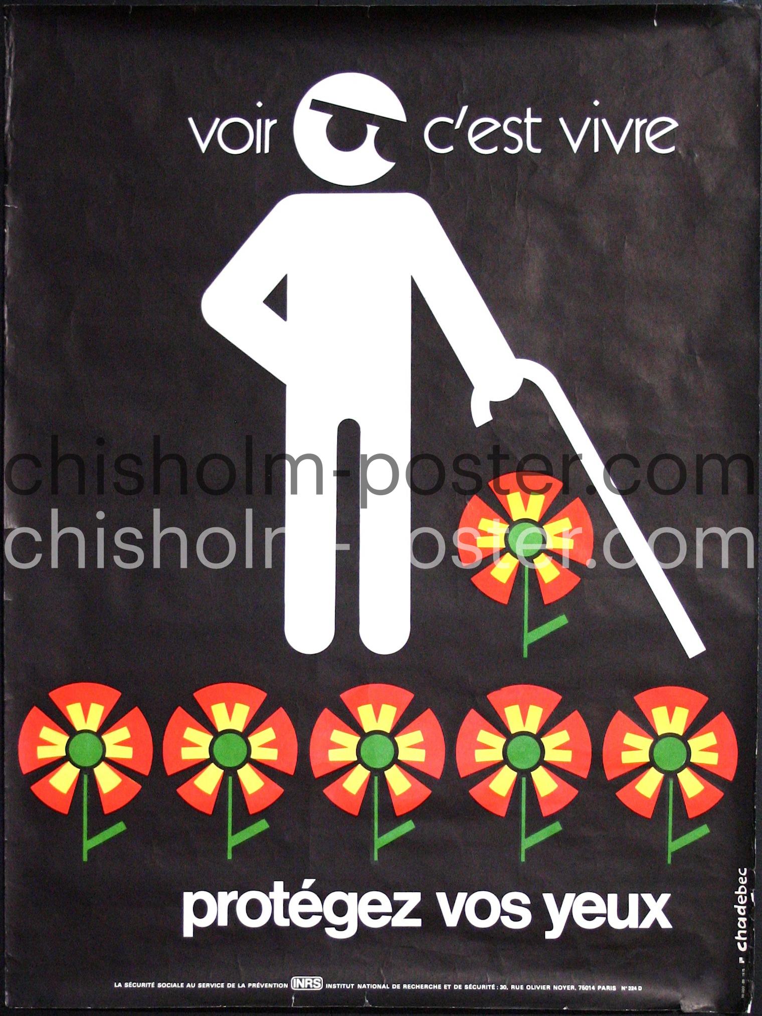 INRS - Voir C'est Vivre - Protegez Vos Yeux | Original Vintage Poster | Chisholm Larsson Gallery