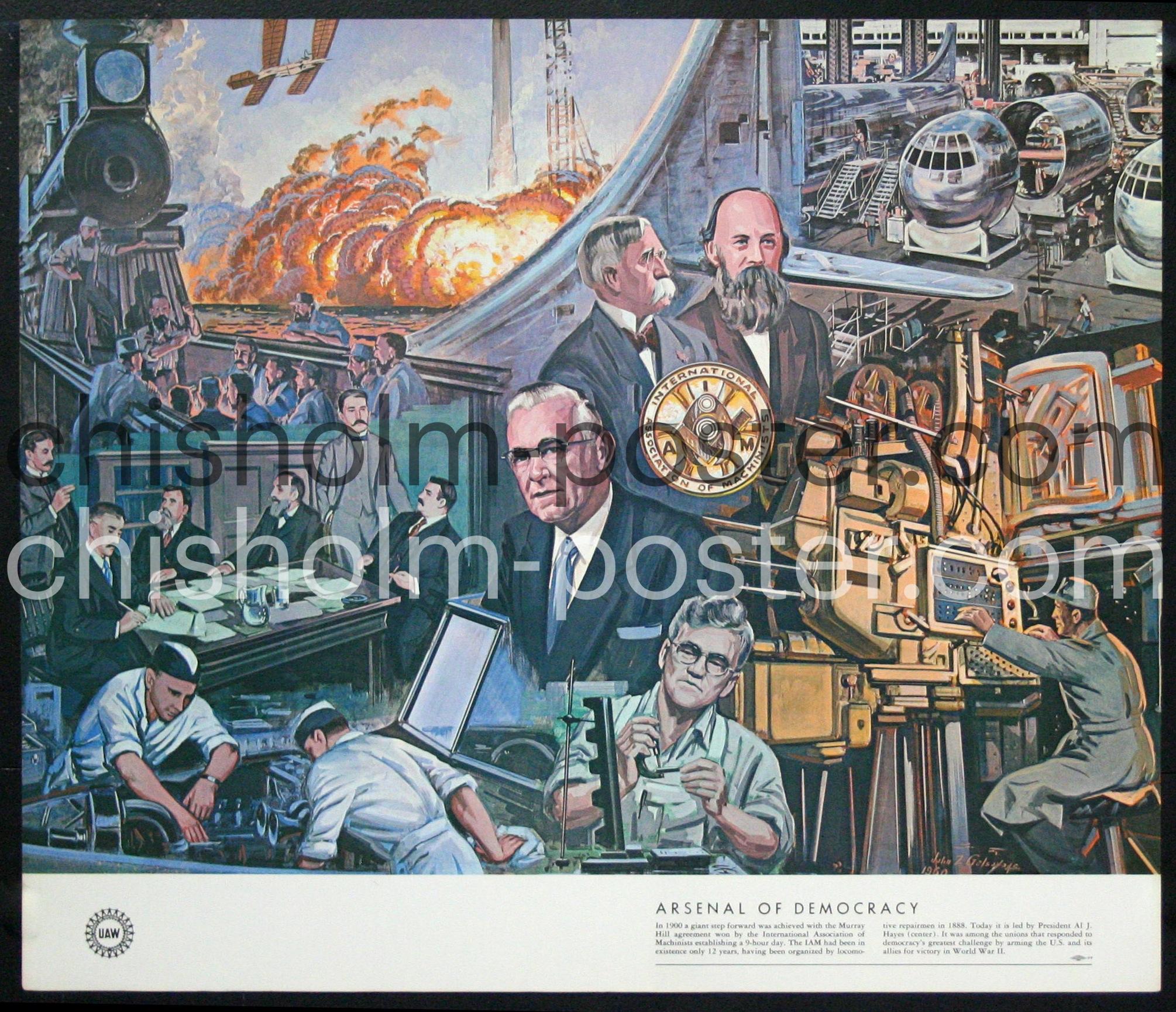 United Automobile Workers UAW - Arsenal of Democracy | Original Vintage ...