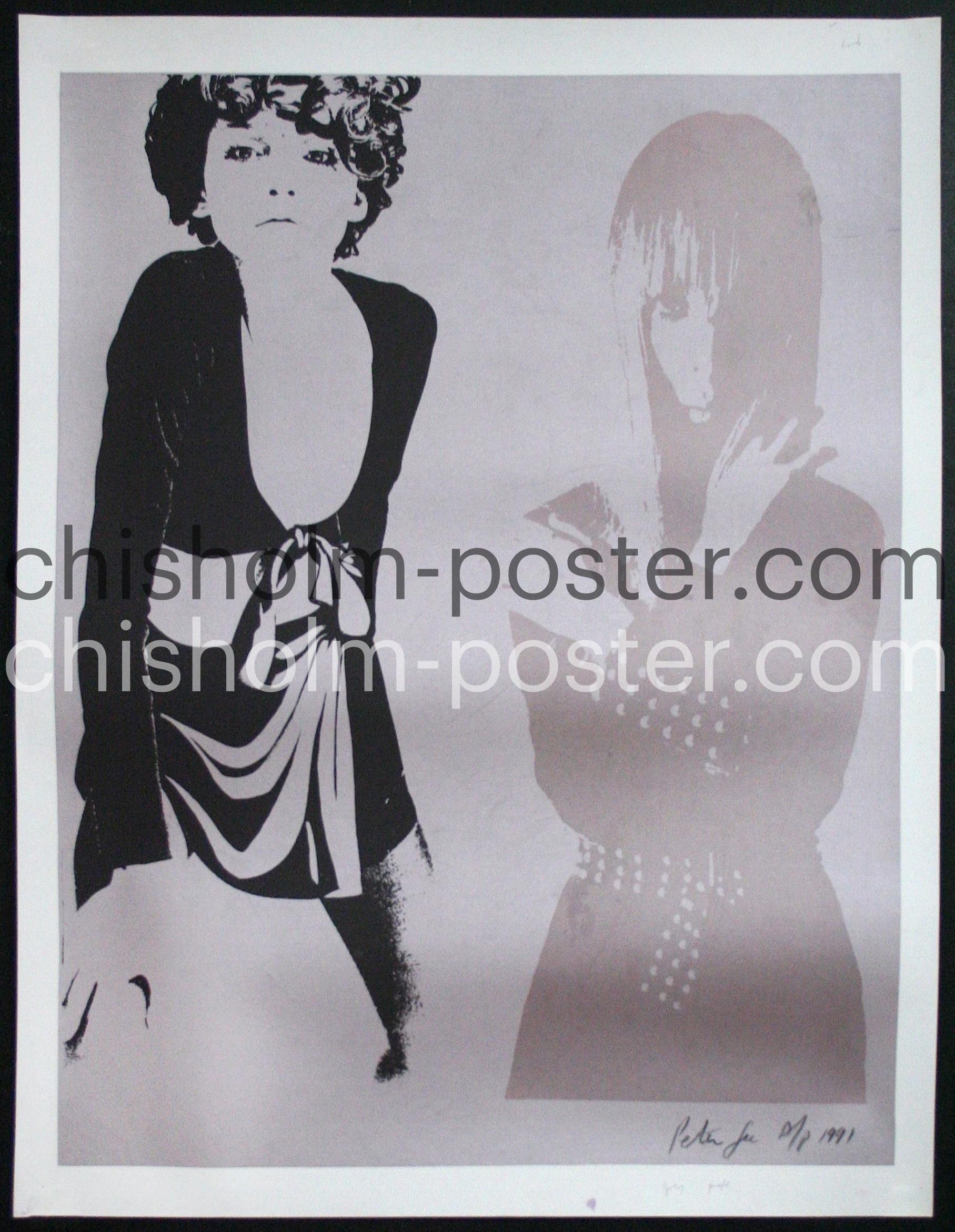 Peter Gee Silkscreen (2) Day Glow Ladies - Betsy Johnson and Penelope ...