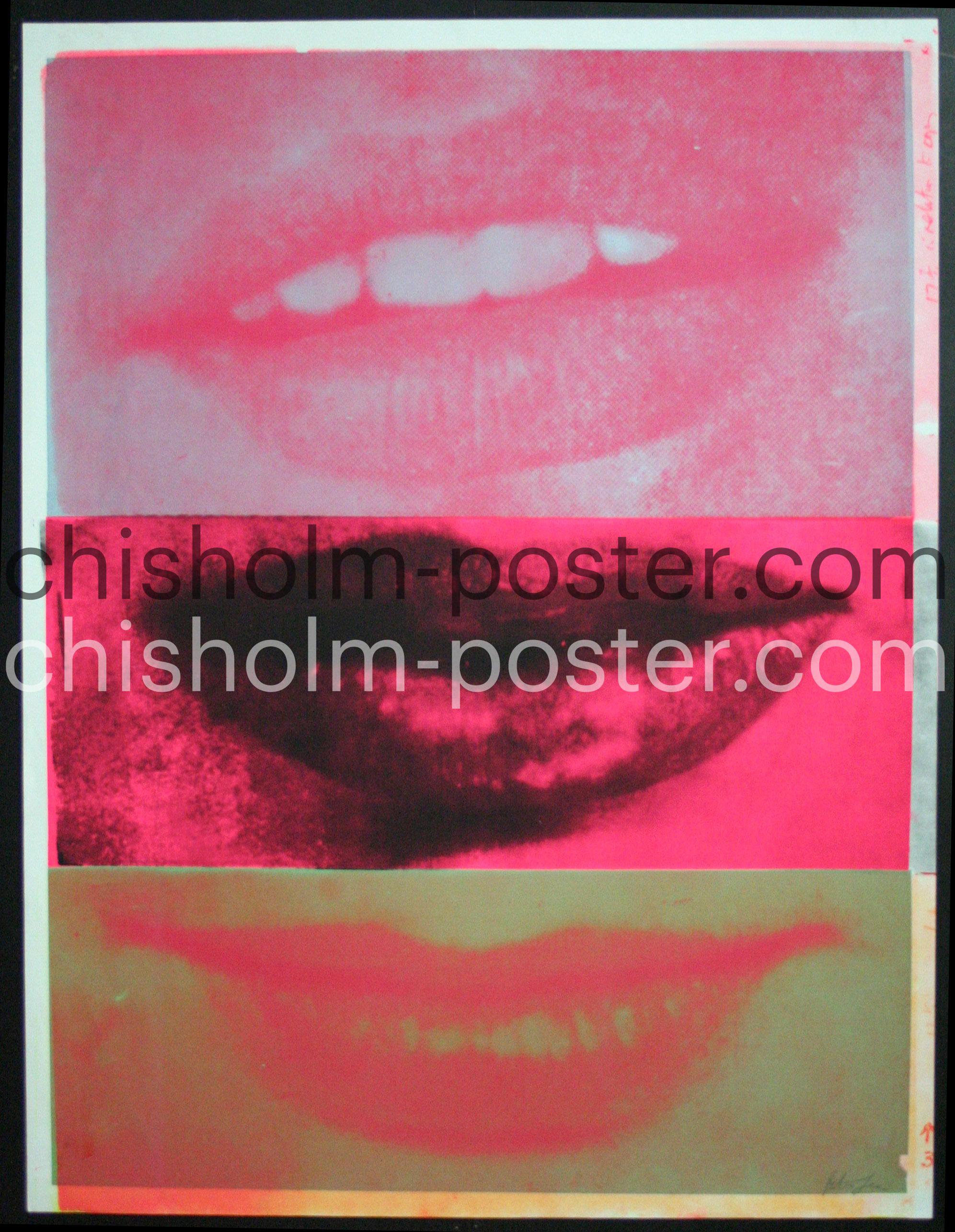 Peter Gee (24) Lips - Signed Silkscreen | Original Vintage Poster ...
