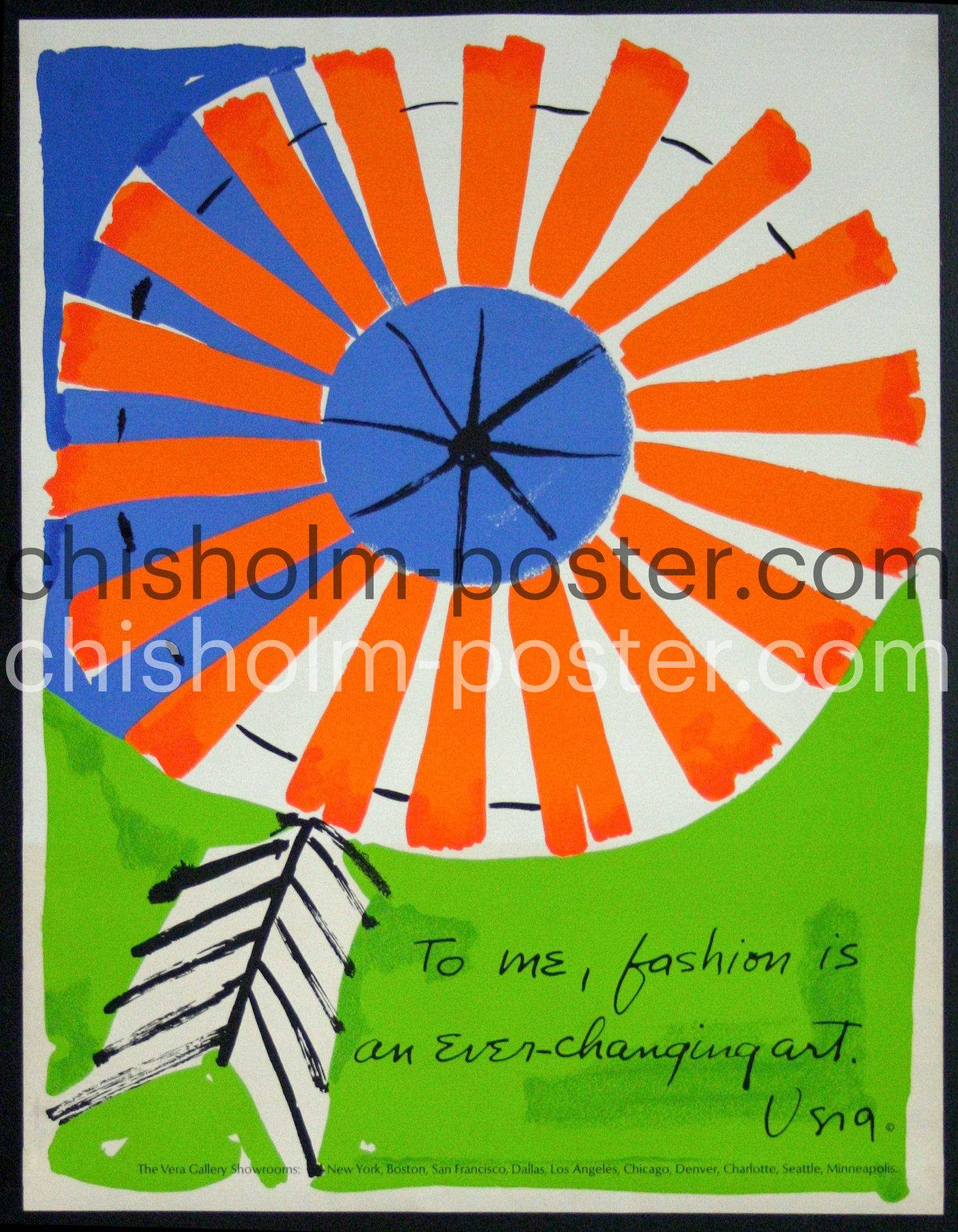 Vera - To Me, Fashion Is An Ever-Changing Art | Original Vintage Poster ...