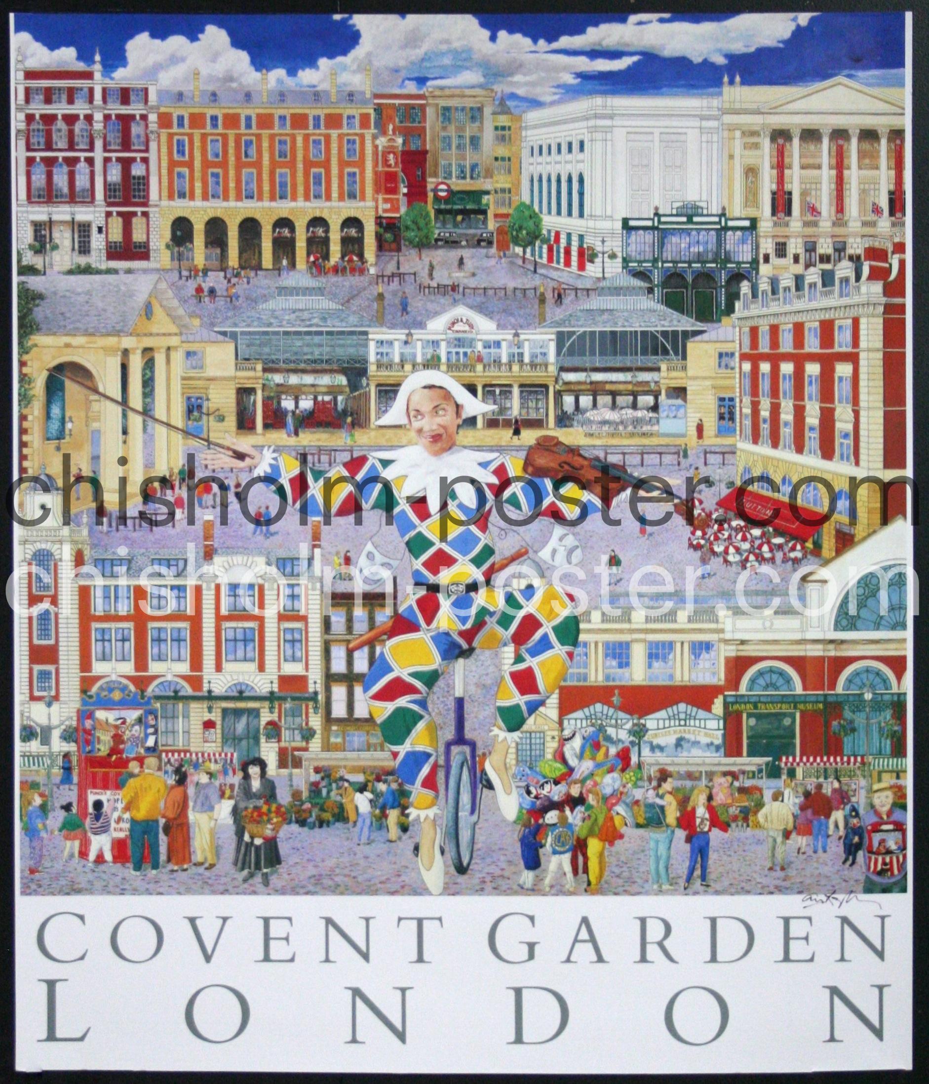 Covent Garden - London - Signed by artist | Original Vintage Poster ...