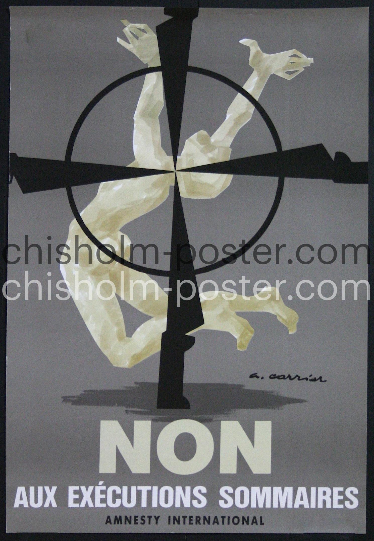Amnesty International - Non aux Executions Sommaires | Original Vintage ...