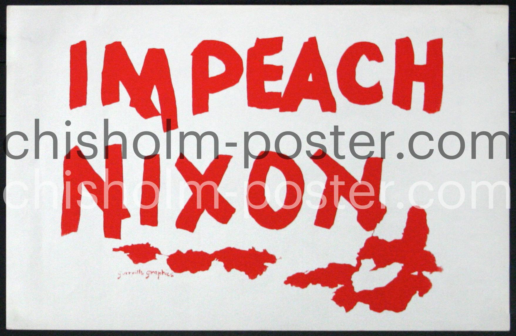 Impeach Nixon - SIlkescreen - Guerilla Graphics | Original Vintage ...