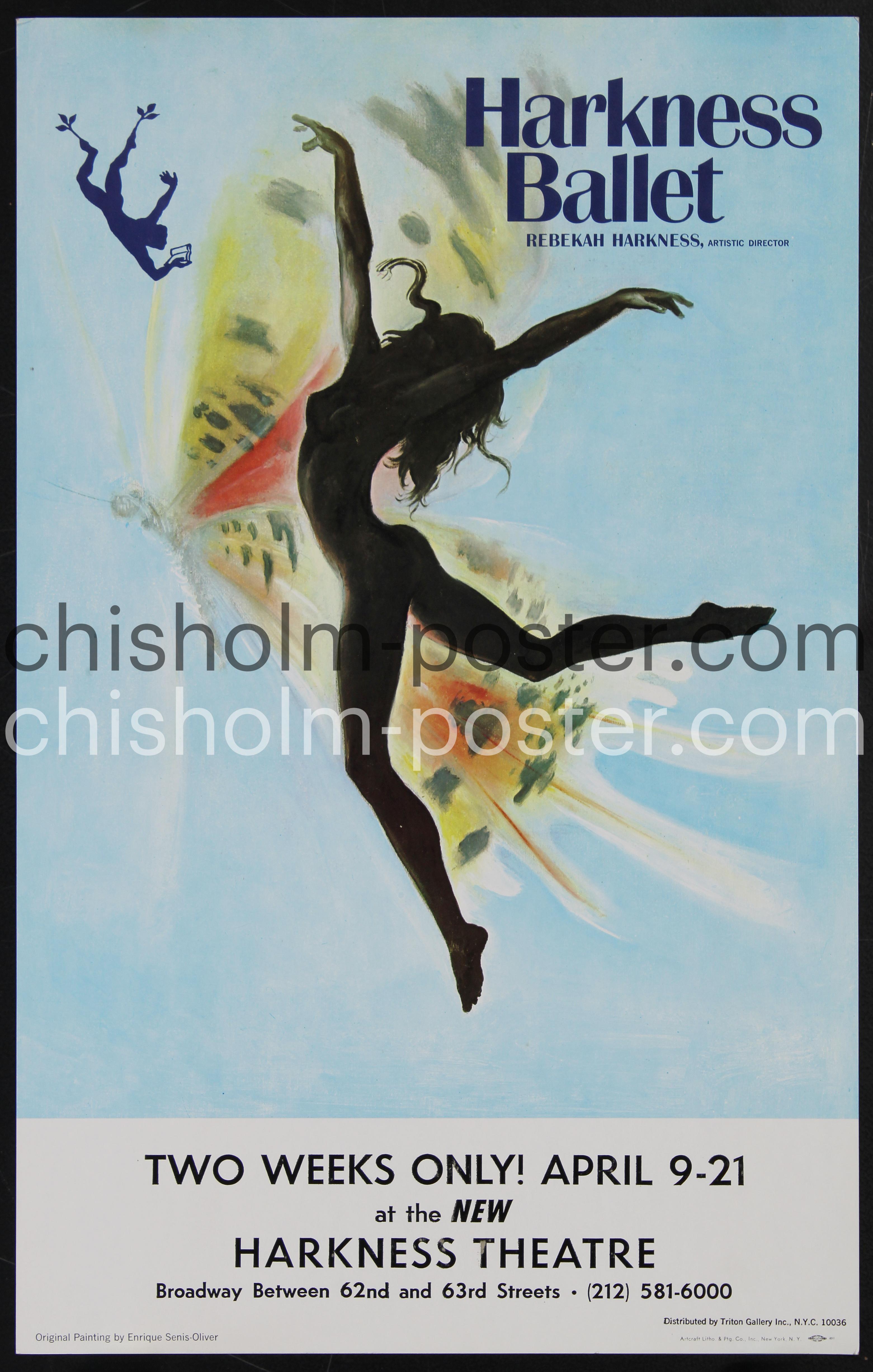 Harkness Ballet - Harkness Theatre - Window Card | Original Vintage ...