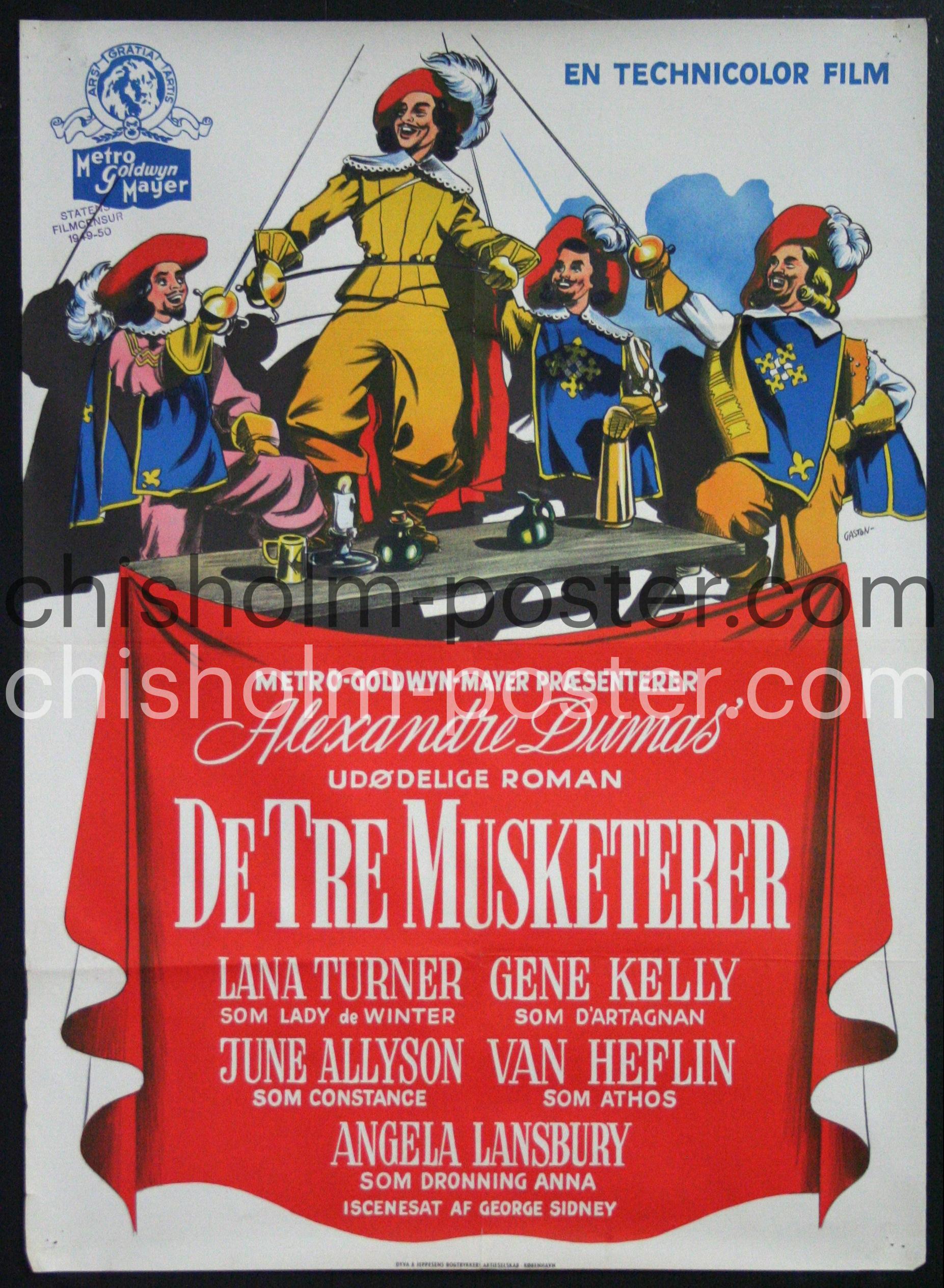 De Tre Musketerer | Original Vintage Poster | Chisholm Larsson Gallery