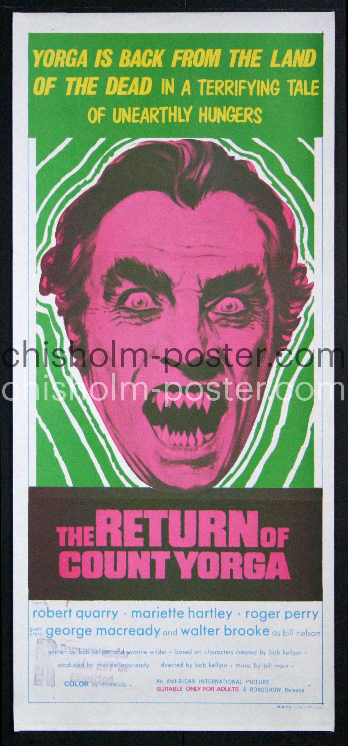 The Return Of Count Yorga (Australian Daybill) | Original Vintage ...