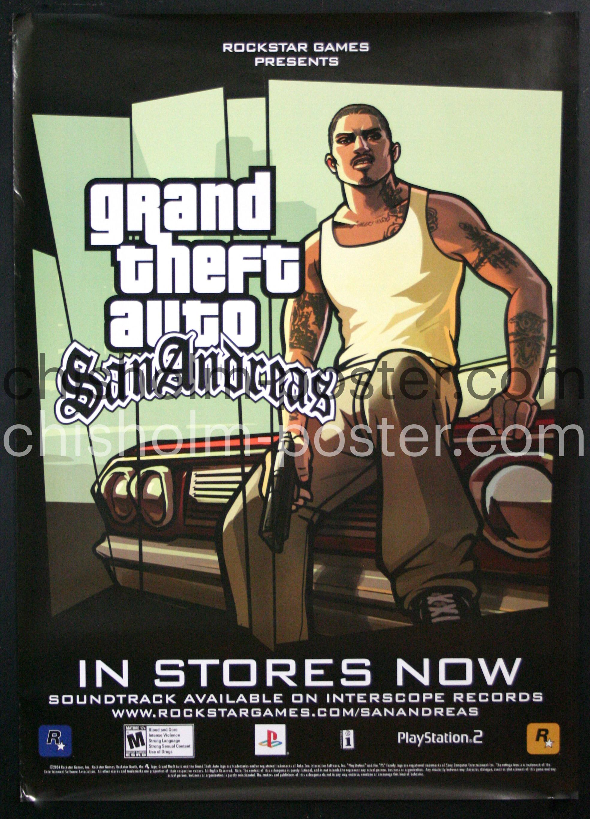 Grand Theft Auto - San Andreas | Original Vintage Poster | Chisholm ...