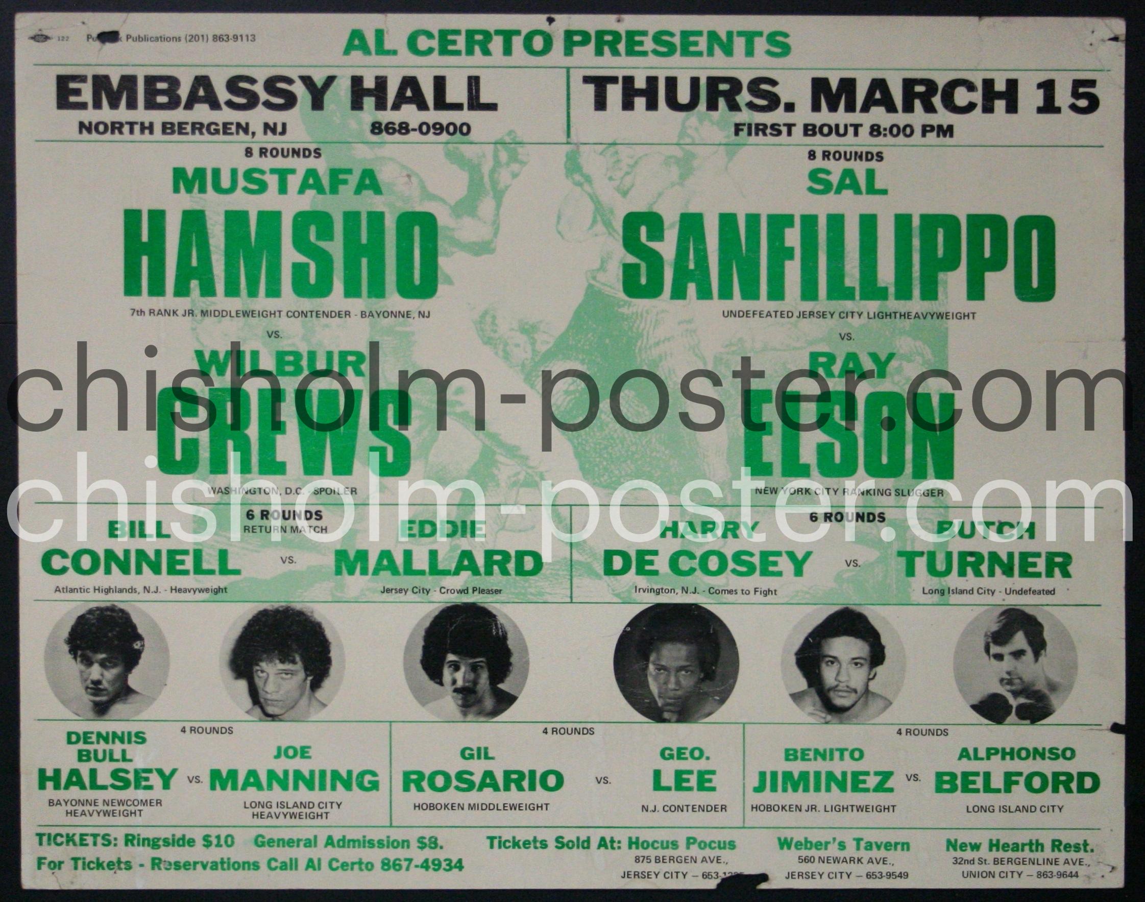 Al Certo Presents - Embassy Hall - Hamsho vs Crews - Sanfillippo vs Ray ...