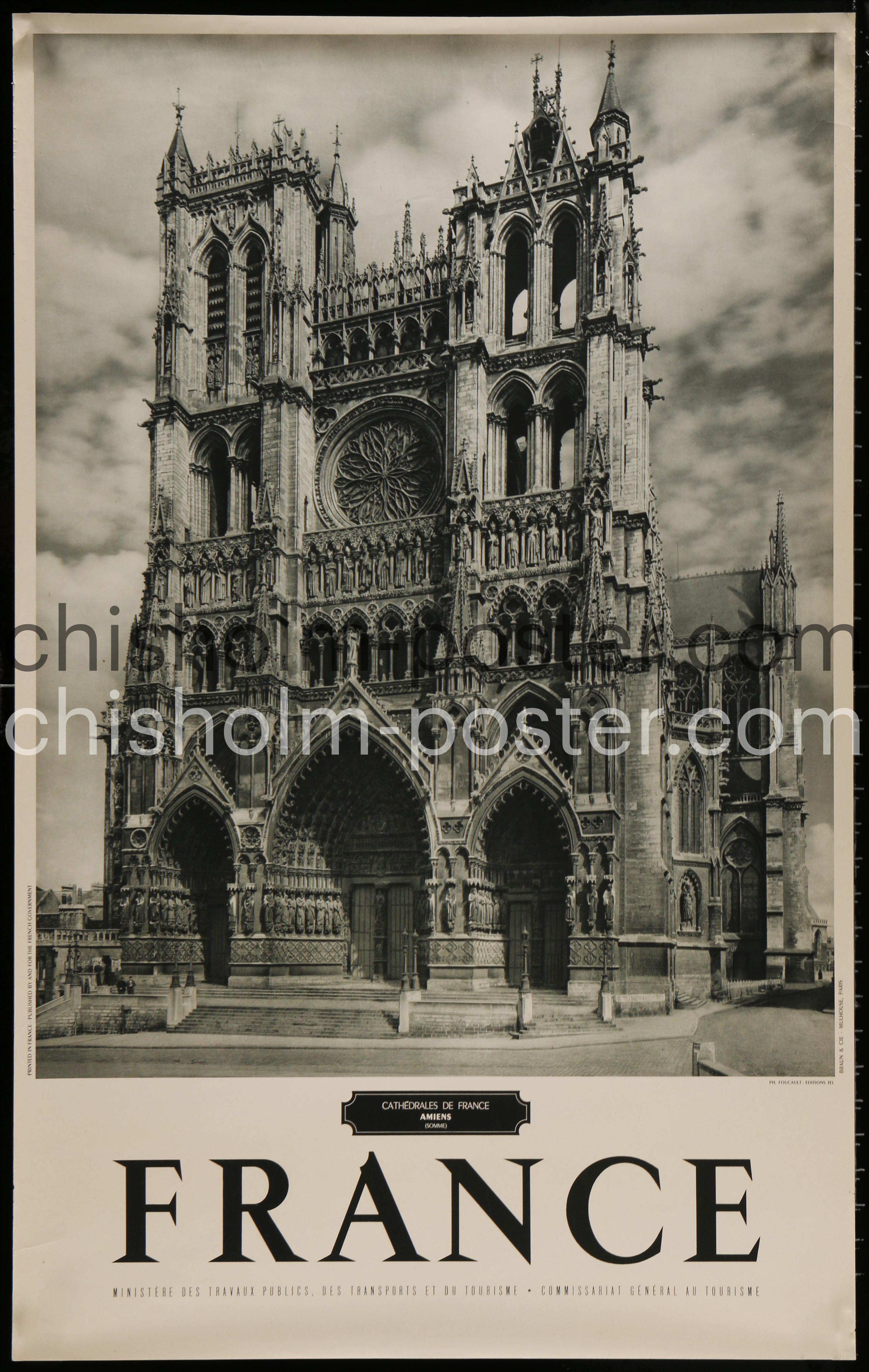 France - Cathedrales de France | Original Vintage Poster | Chisholm ...